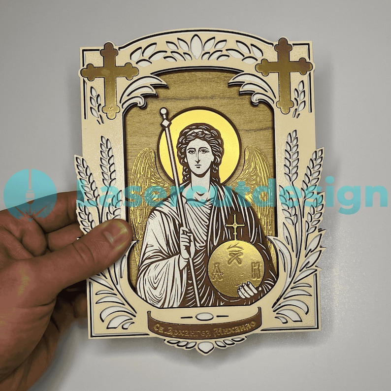 Archangel Michael Icon SVG DXF AI | Orthodox Christian Laser Cut File ...