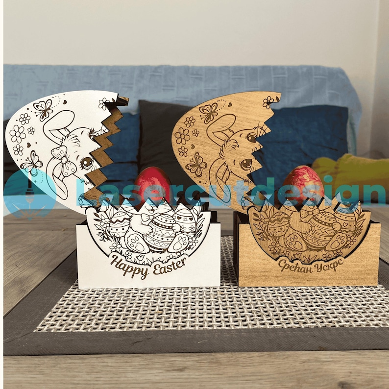 Easter Egg Box SVG | Bunny Laser Cut File 3mm (dxf, Ai, Svg) - Etsy UK