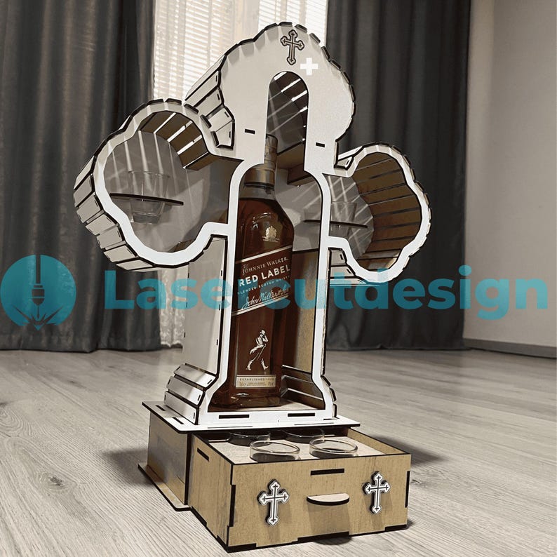 Cross Mini Bar Laser Cut Files | 3mm DXF SVG AI Pattern (digital ...