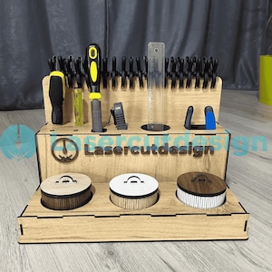 Laser Cut Tool Organizer – SVG DXF AI, Workbench Storage (digital ...