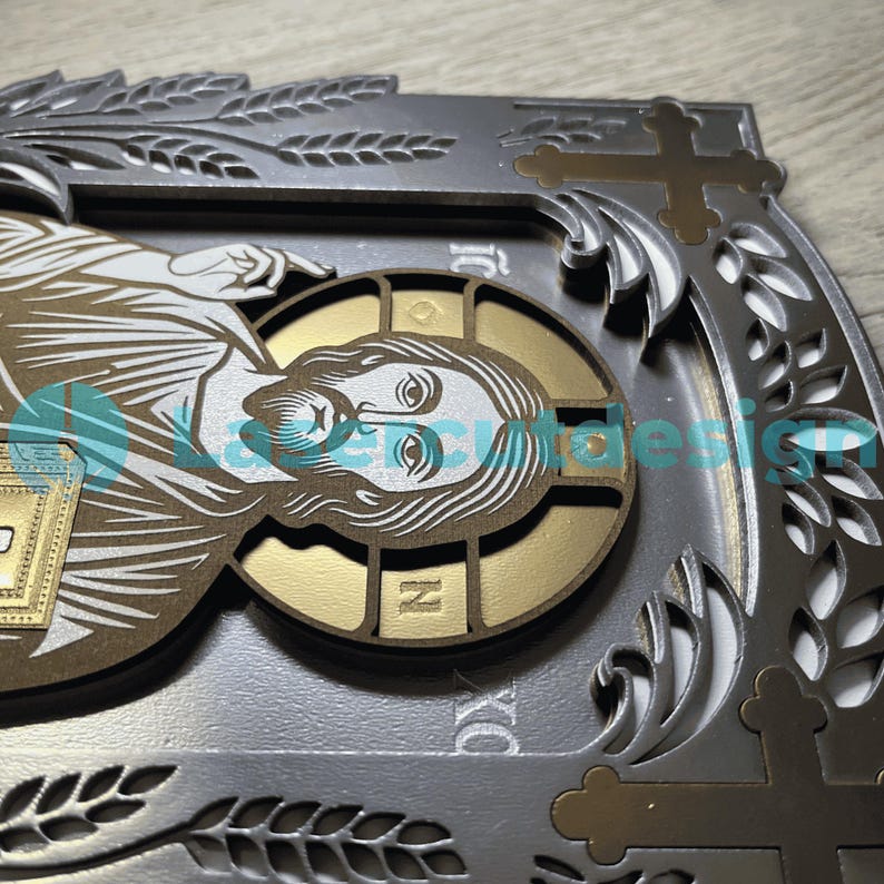 Christ Pantocrator | Isus Hristos Orthodox Icon | Laser Cut Files (SVG ...