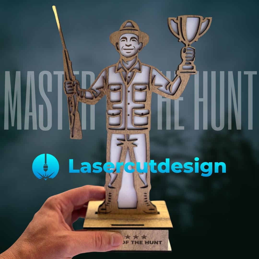Hunter Trophy | Laser Cut Files | SVG DXF AI | Templates for Hunting ...