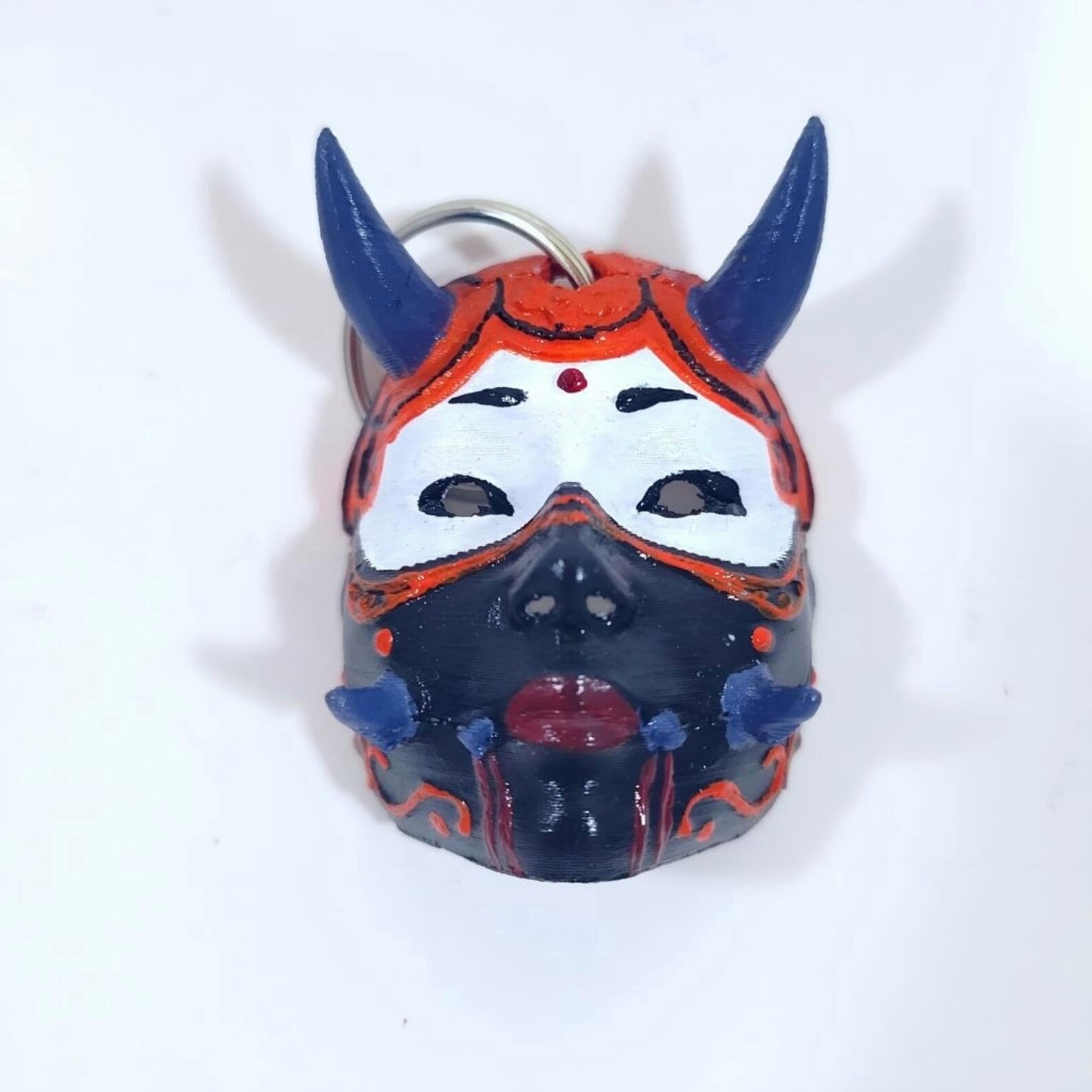 Geisha Mask Keychains, Hand Painted Keychains, 3d Printed Masks ...