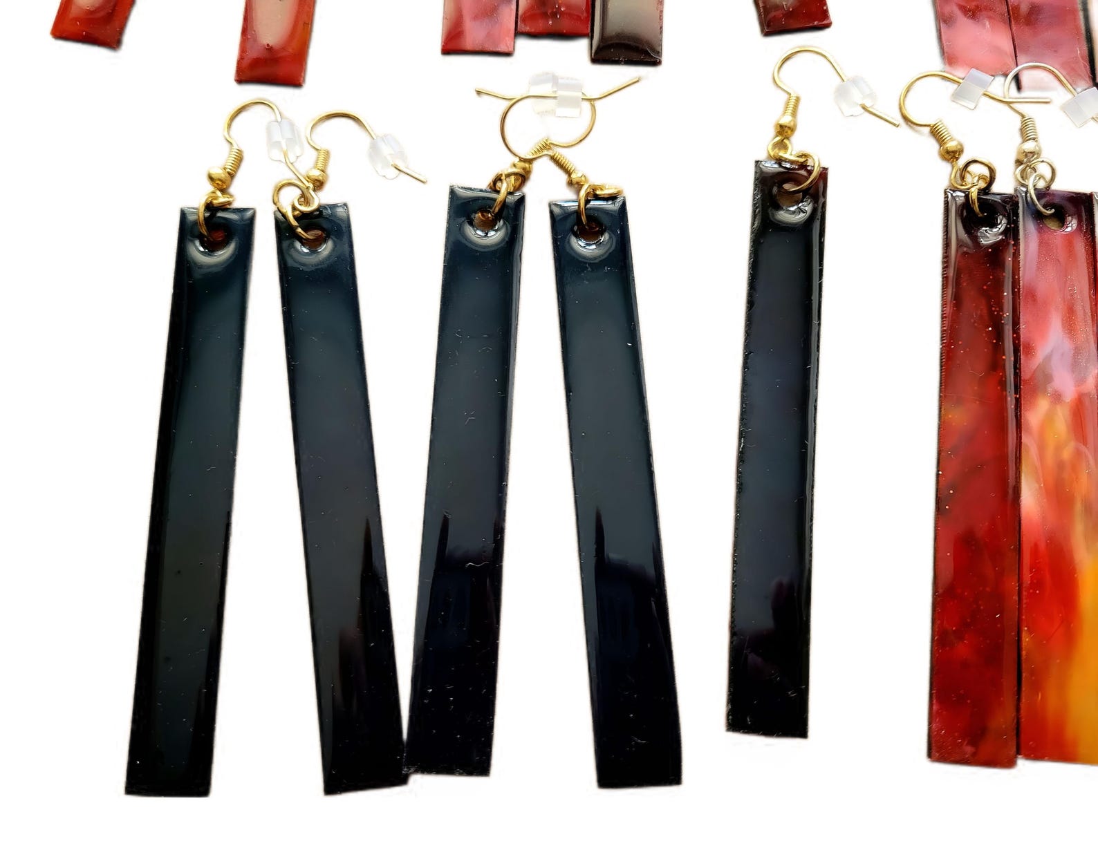 Recycled Laser Cut Rectangle Earrings, Recycled Pla Jewelry, Unique ...