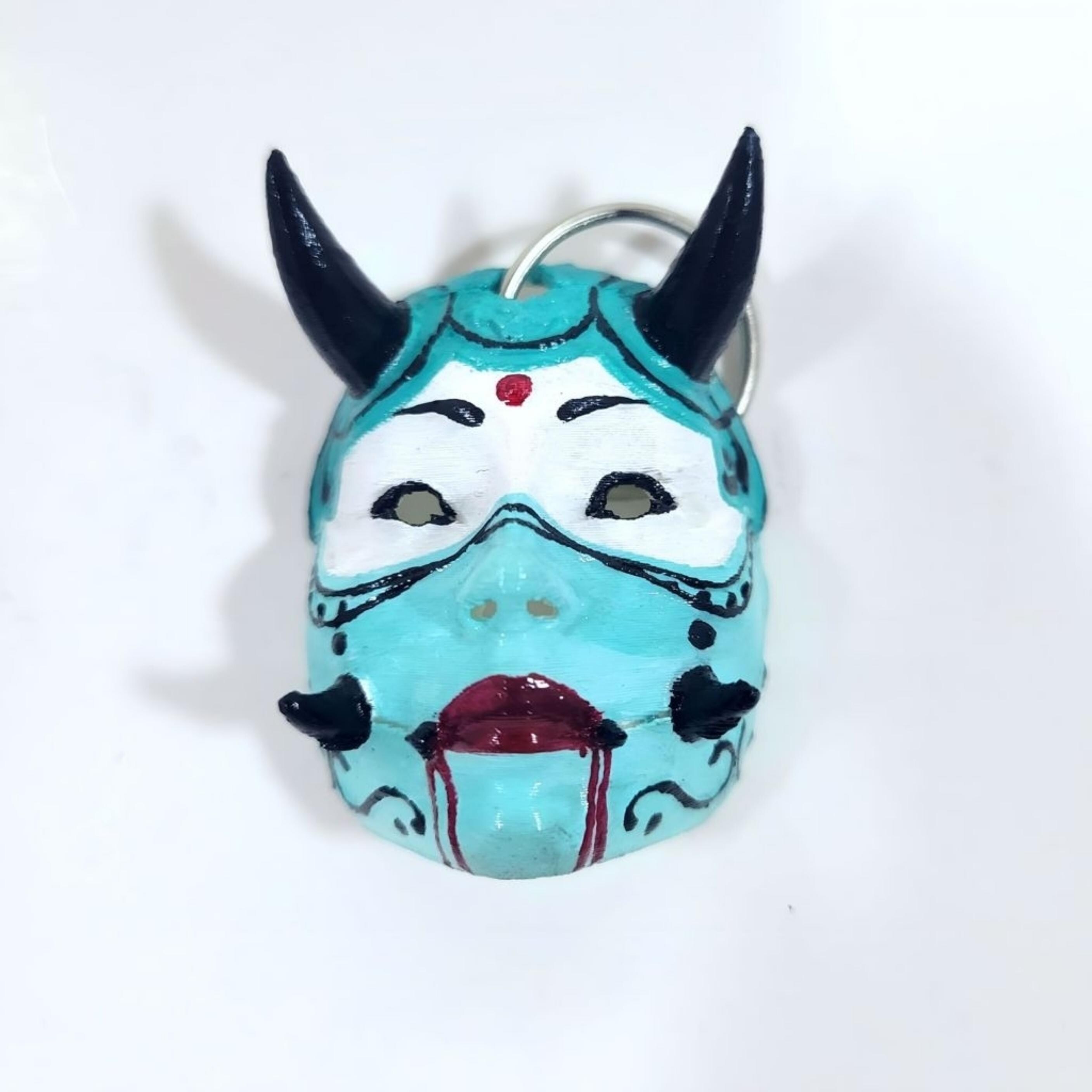 Geisha Mask Keychains, Hand Painted Keychains, 3d Printed Masks ...