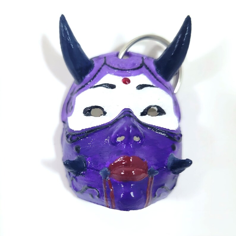 Geisha Mask Keychains, Hand Painted Keychains, 3d Printed Masks ...