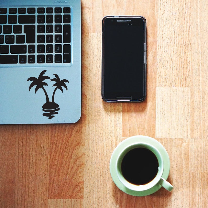 Palm Tree Vinyl Decal Sticker Laptop Decal, Car Decal, Beach Life ...
