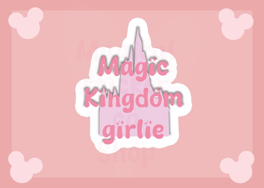 DISNEY STICKER WATERPROOF Magic Kingdom Girlie - Etsy