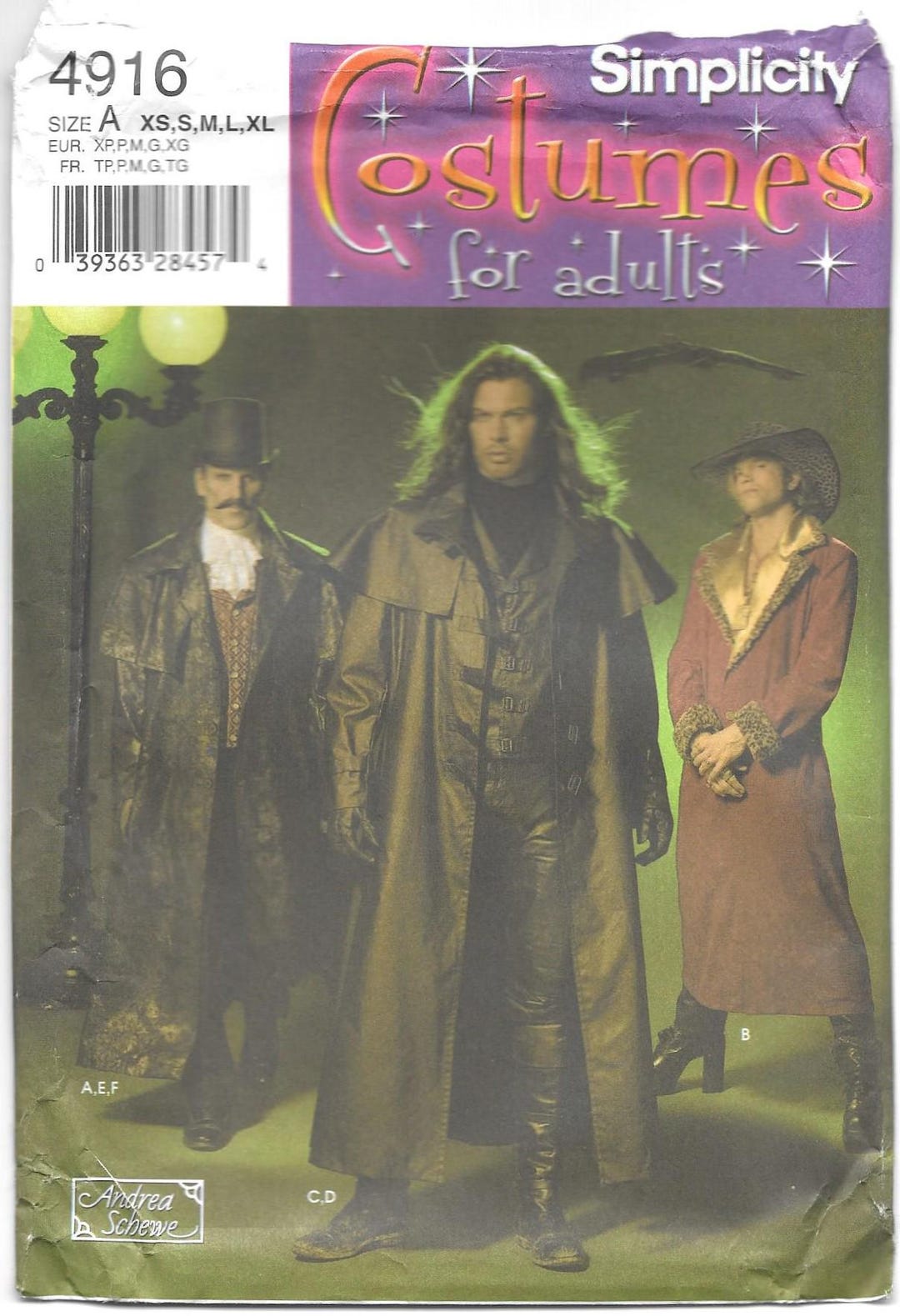 Simplicity 4916 Sewing Pattern Costume Coat - Etsy