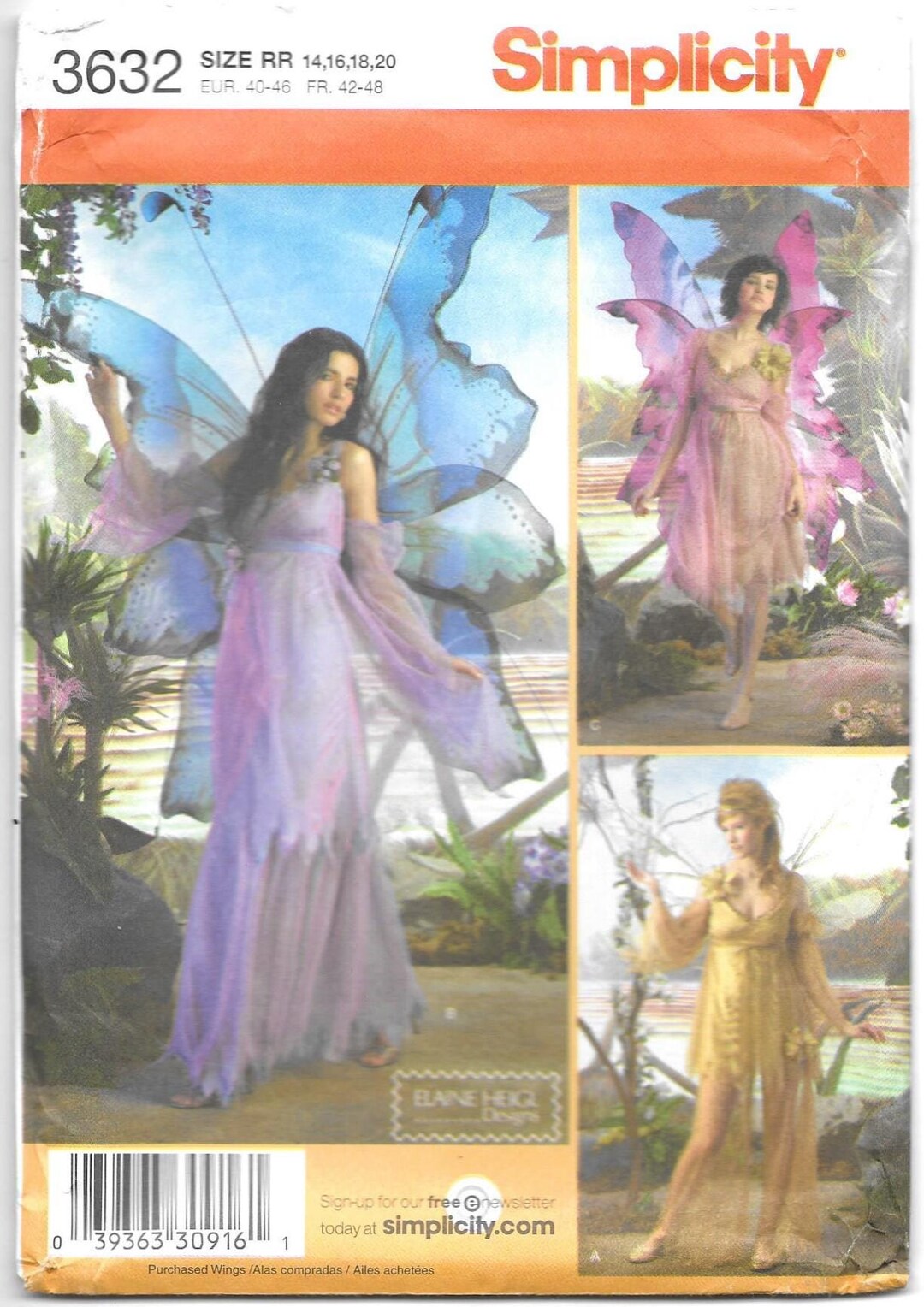 Simplicity 3632 Sewing Pattern Fairy Dress, Top, Pants and Skirt Elaine ...