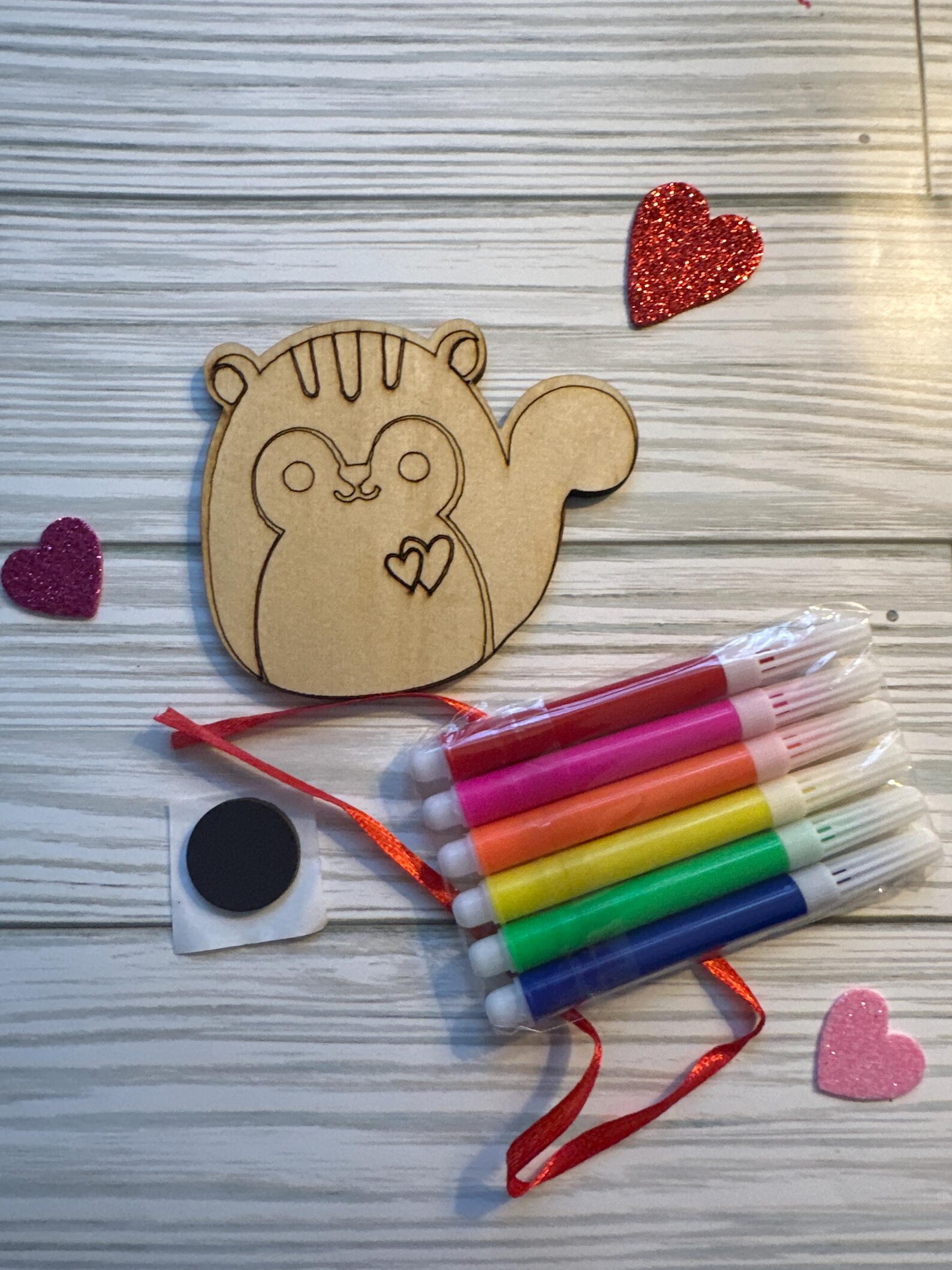 Valentines Squishmallow Magnet/ Hangar - Color Your Own! - Etsy