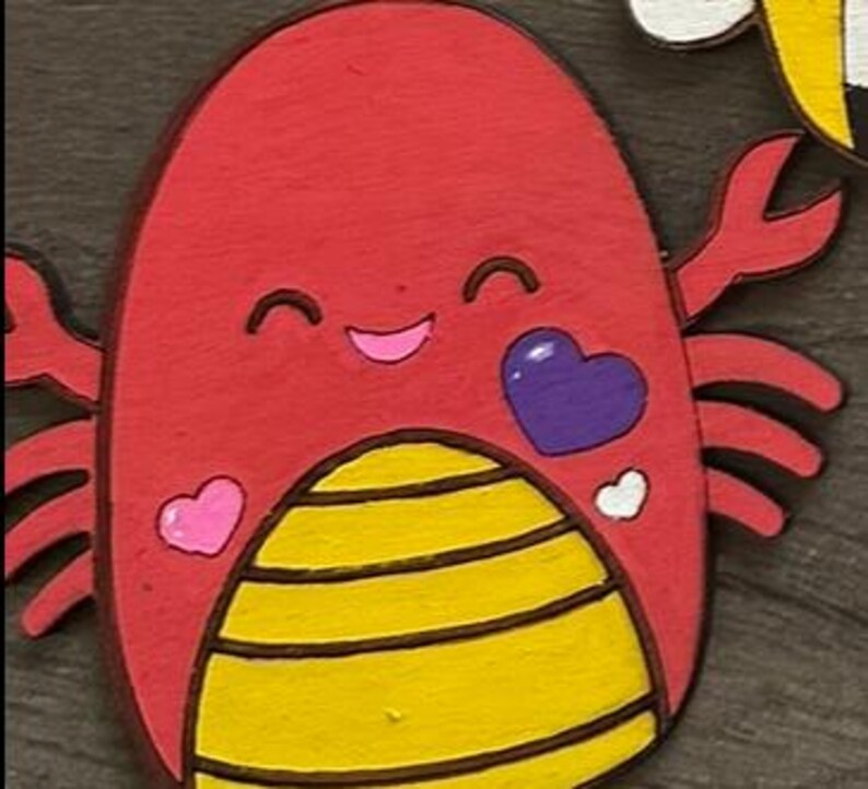 Valentines Squishmallow Magnet/ Hangar - Color Your Own! - Etsy