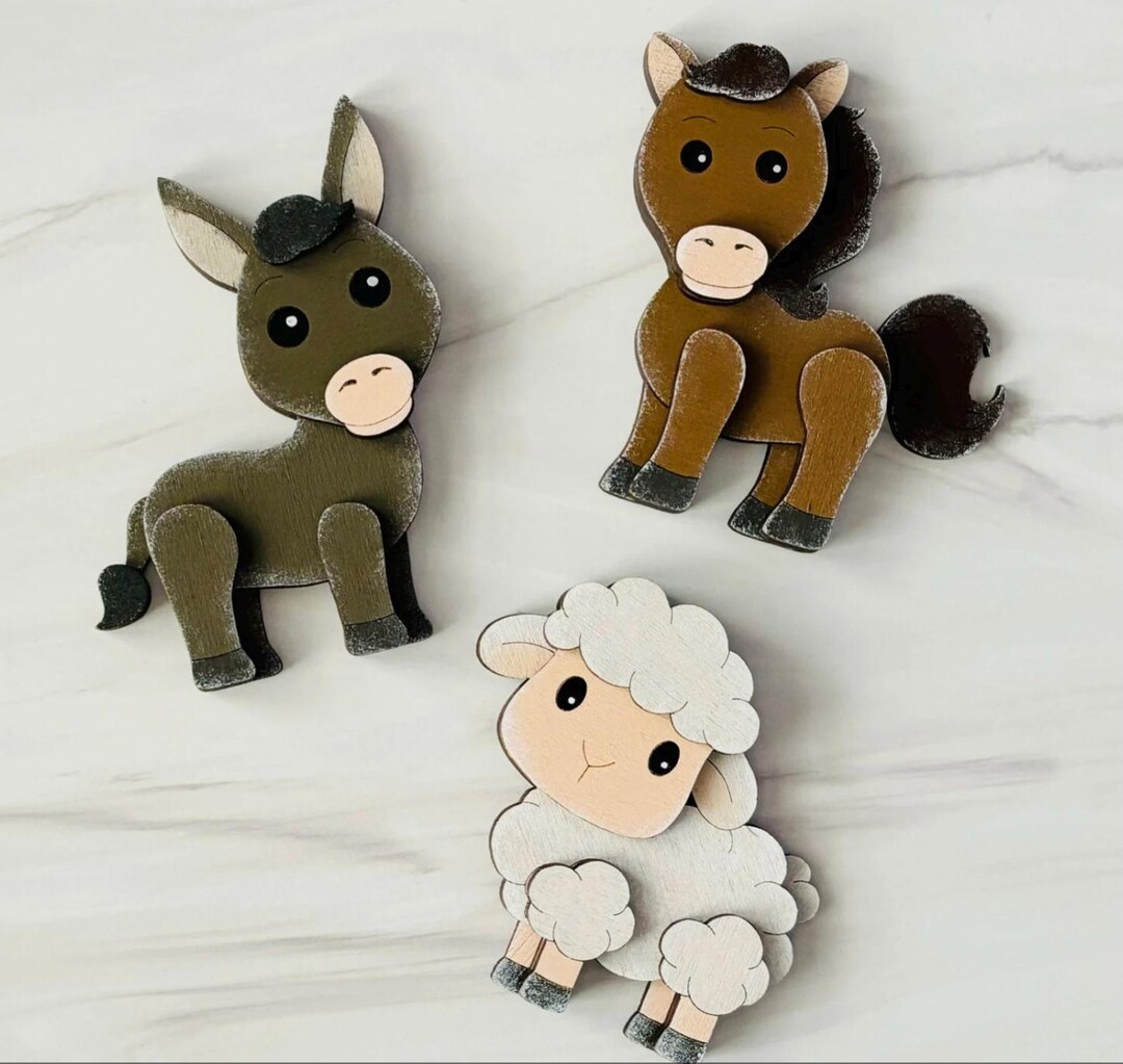 Barnyard Friends 2- 3 Pop Out Cards and Paint - Etsy