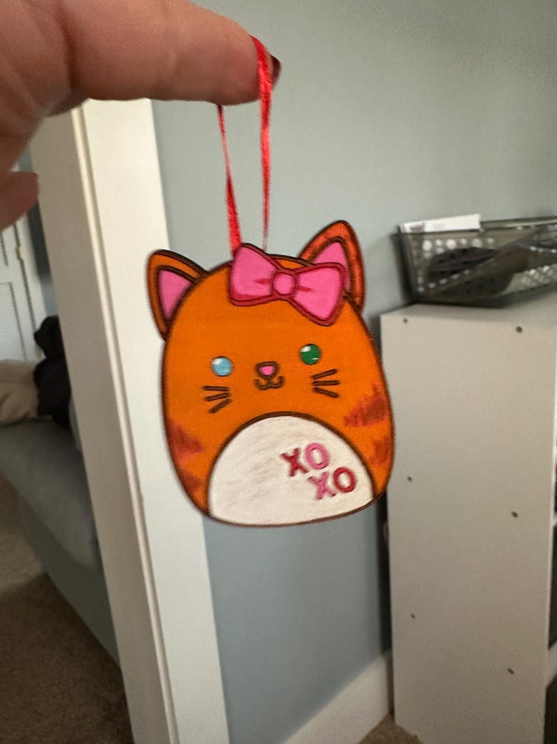 Valentines Squishmallow Magnet/ Hangar - Color Your Own! - Etsy