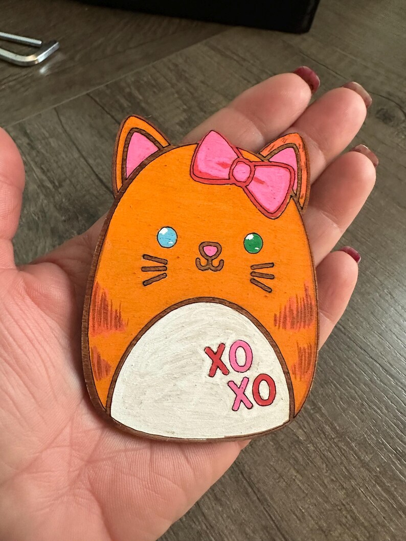 Valentines Squishmallow Magnet/ Hangar - Color Your Own! - Etsy