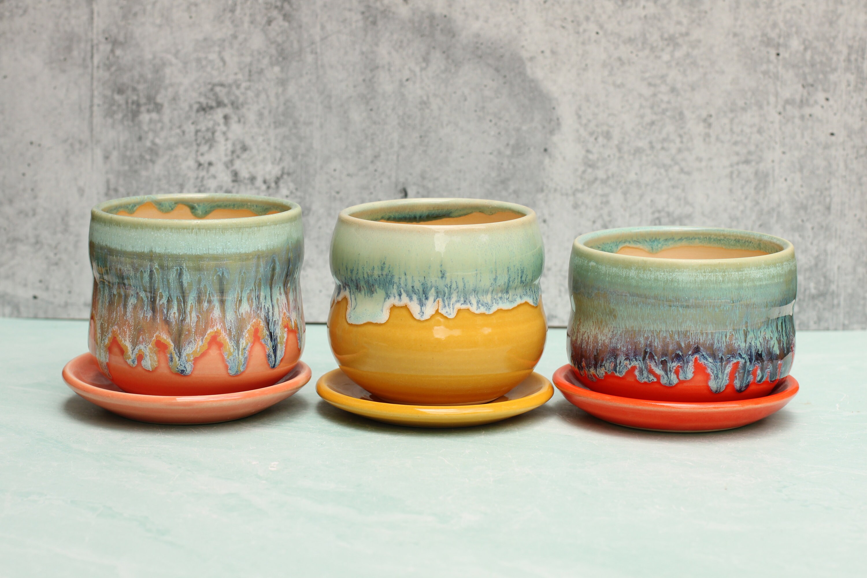 4-5 ceramic planter// boho planter // succulent pot // ceramic pot ...