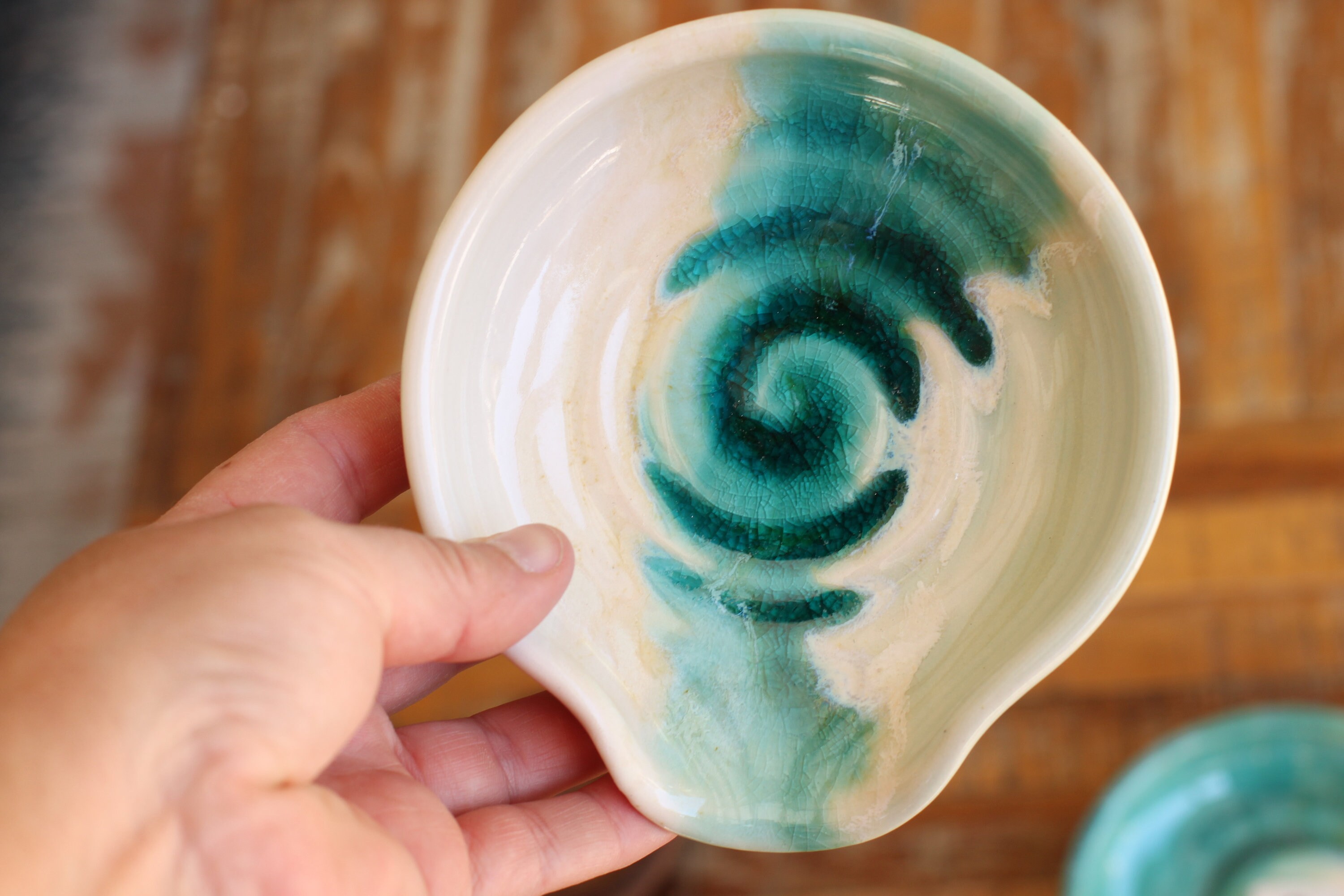 ceramic spoon rest // colorful spoon holder // spoon dish // boho ...