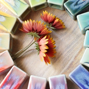Handmade Porcelain Drippy Bud Vase: Reactive Glazes, Windowsill Decor ...