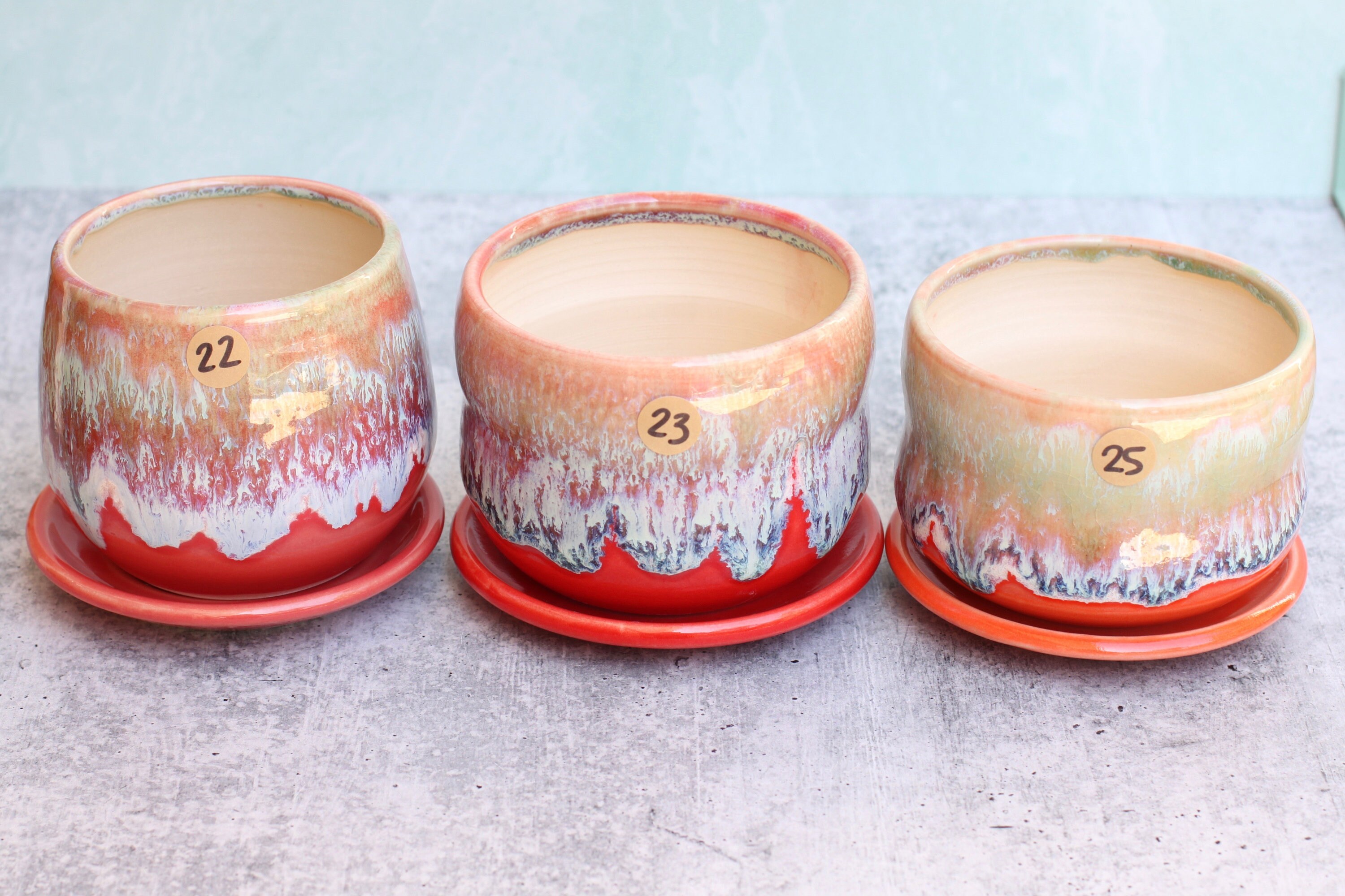 4-5 ceramic planter// boho planter // succulent pot // ceramic pot ...