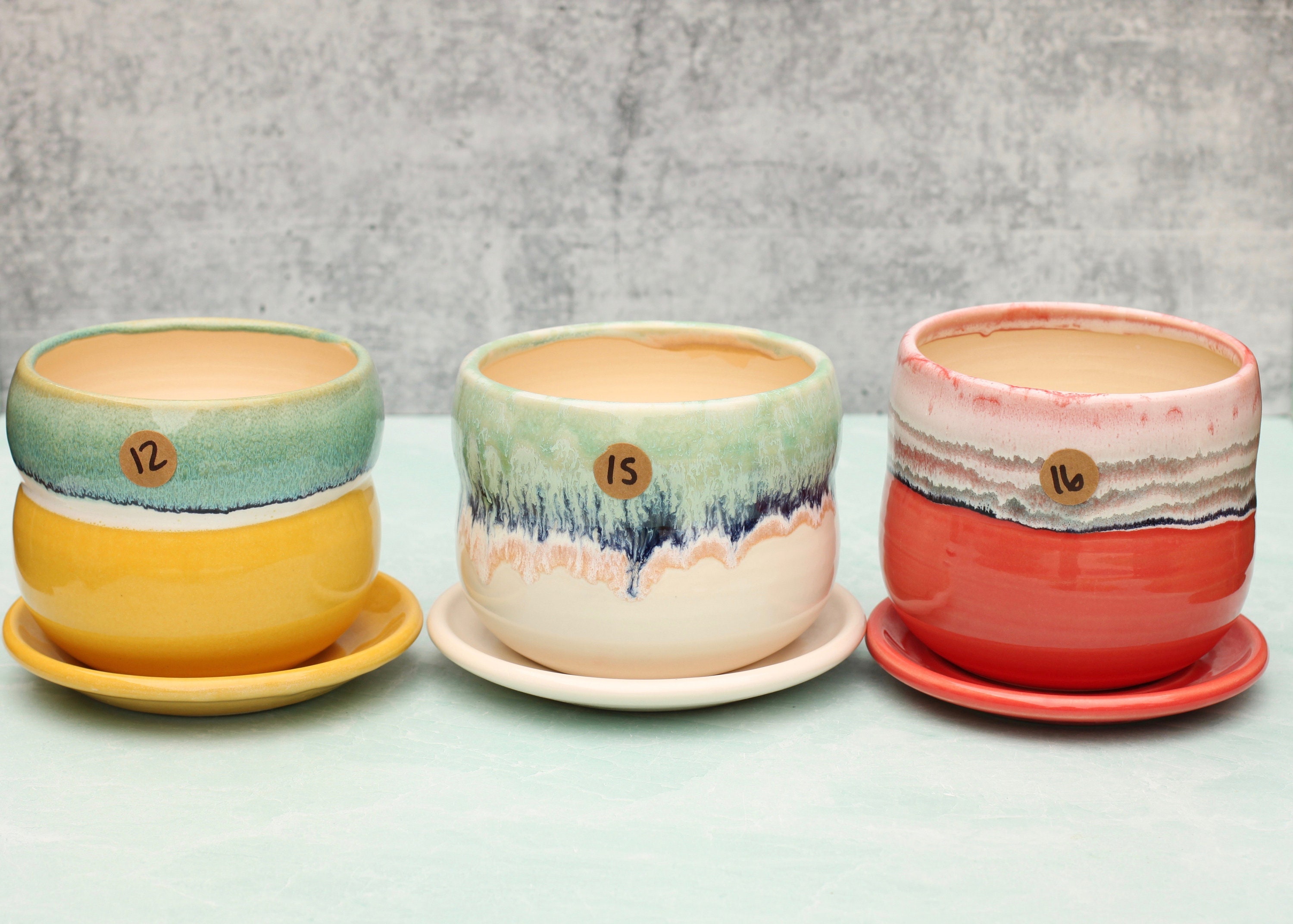 5 ceramic planter// boho planter // succulent pot // ceramic pot ...