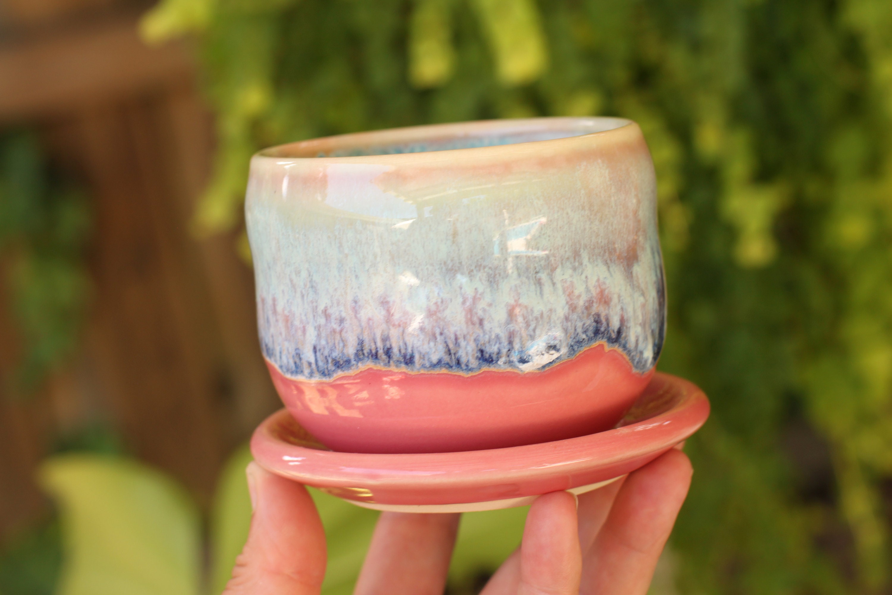 small pink planter #1 //boho planter // succulent pot // ceramic pot ...