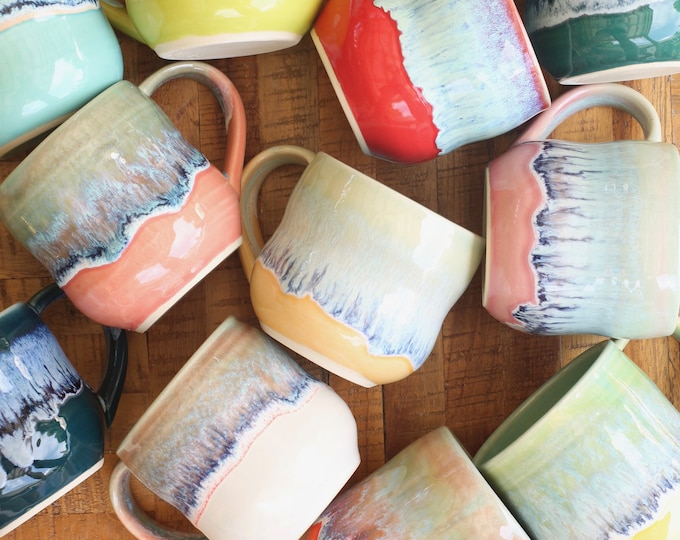Colorful Mug, Choose Your Favorite// Stoneware Mug // Handmade Coffee ...