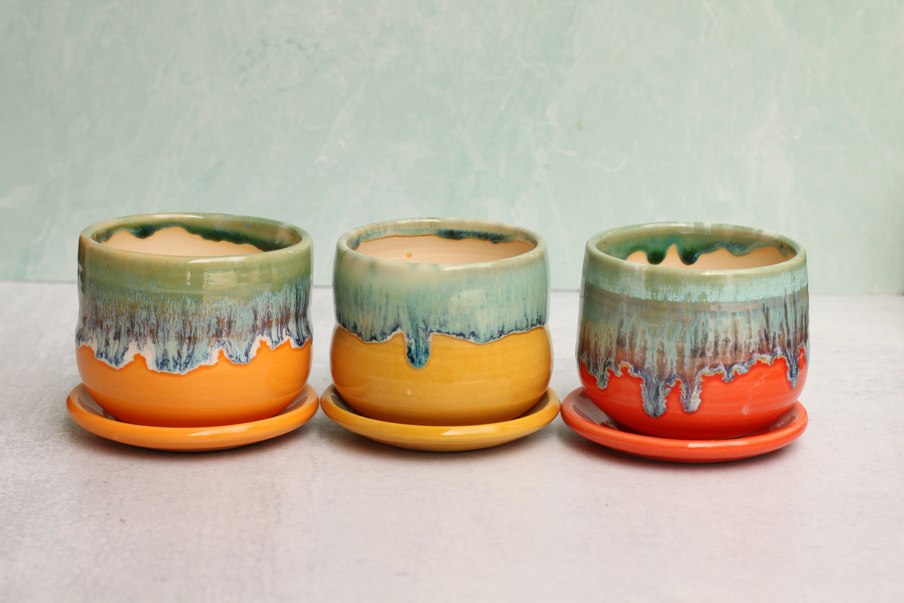 4-5 ceramic planter// boho planter // succulent pot // ceramic pot ...