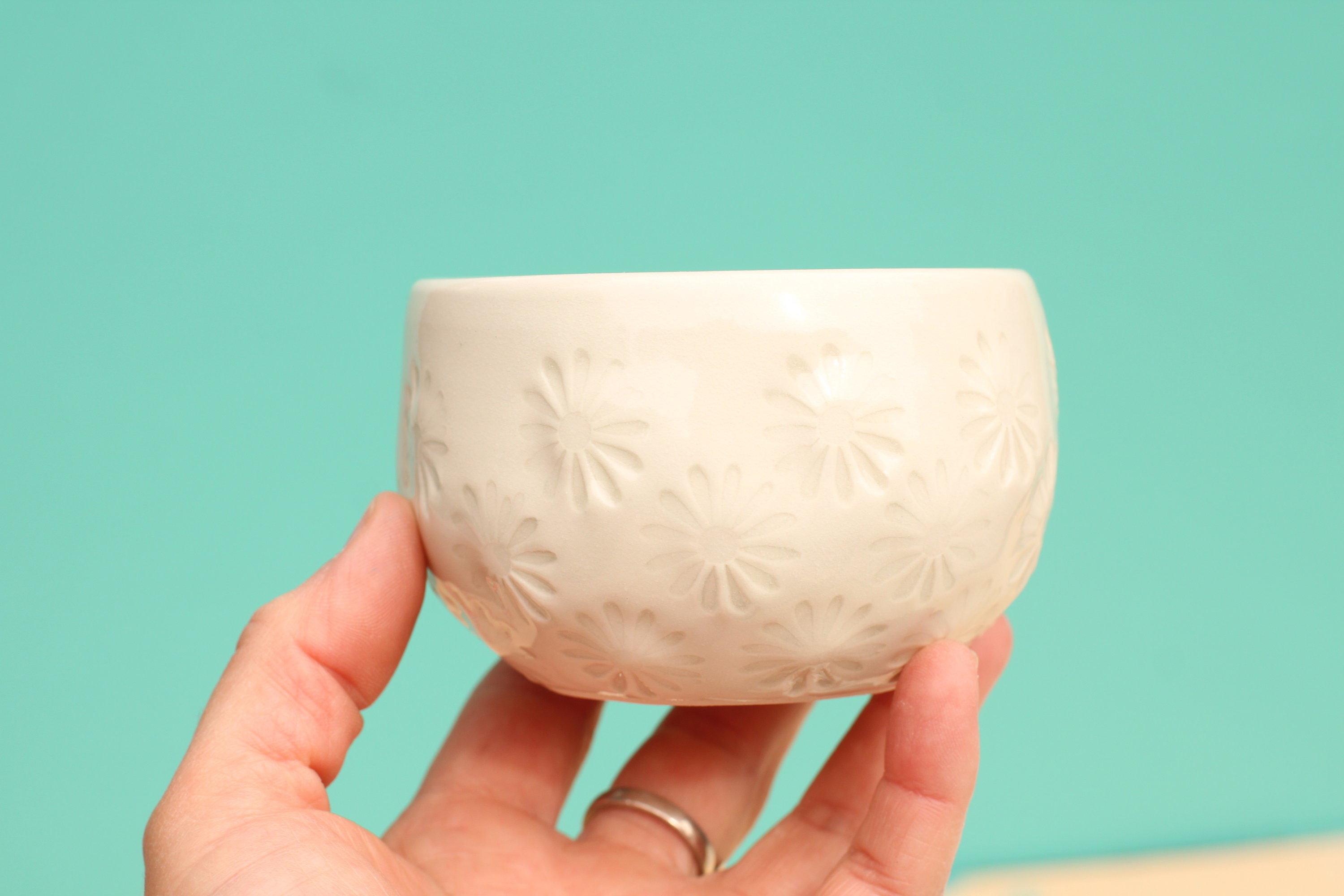 small white bowl // prep bowl // ceramic small bowl // flower bowl