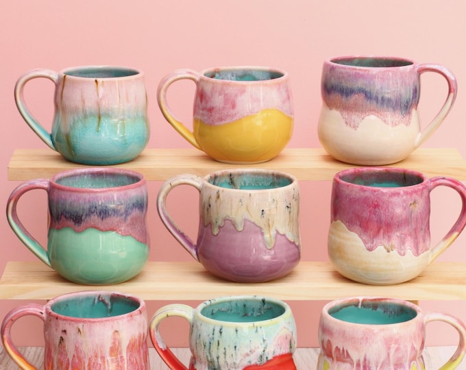 Colorful Mug, Choose Your Favorite// Stoneware Mug // Handmade Coffee ...