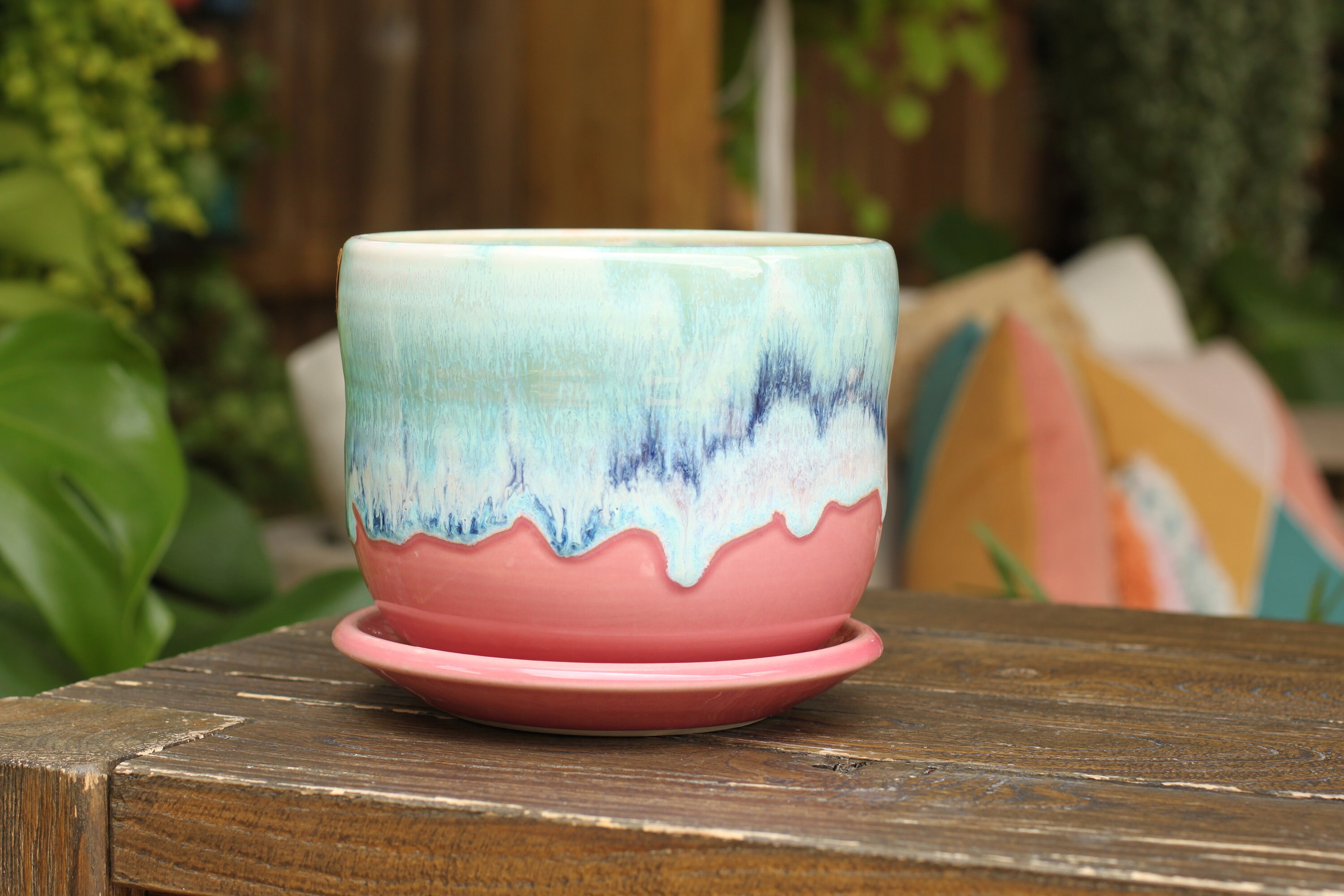 rose pink pot 26// boho planter // succulent pot // ceramic pot ...