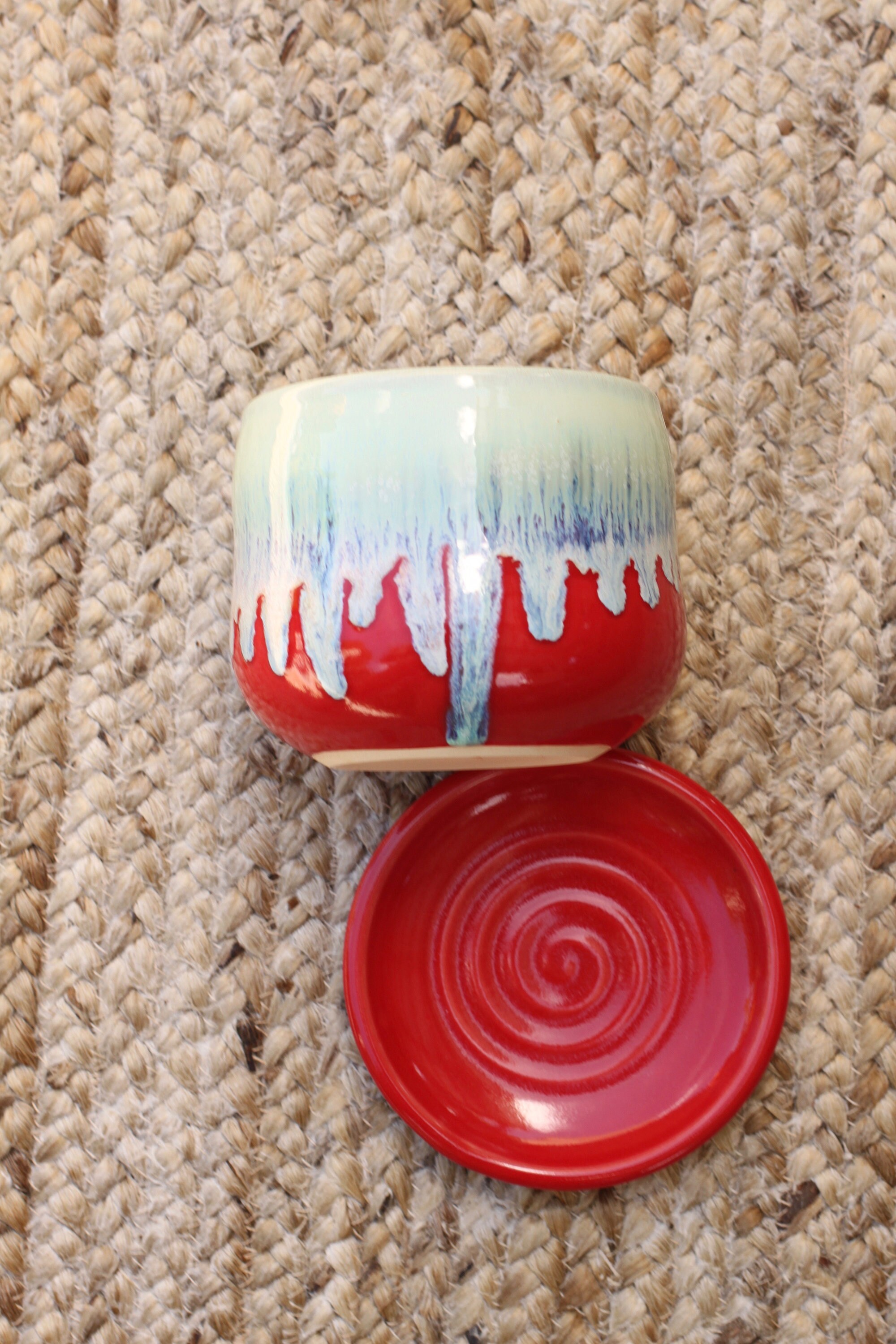 red planter pot #16// boho planter // succulent pot // ceramic pot ...