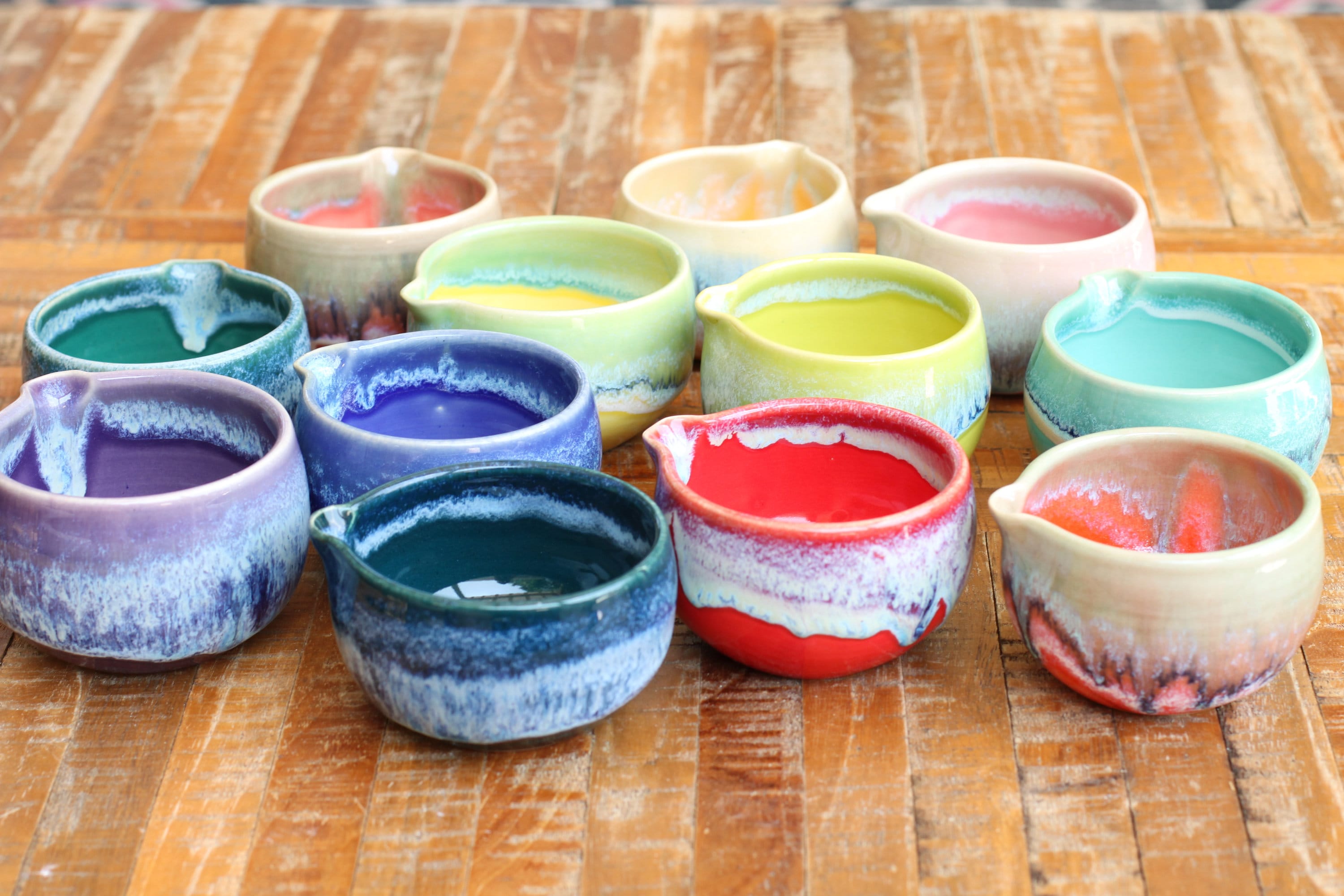 pouring bowl // handmade bowl // small bowl // purple stoneware bowl