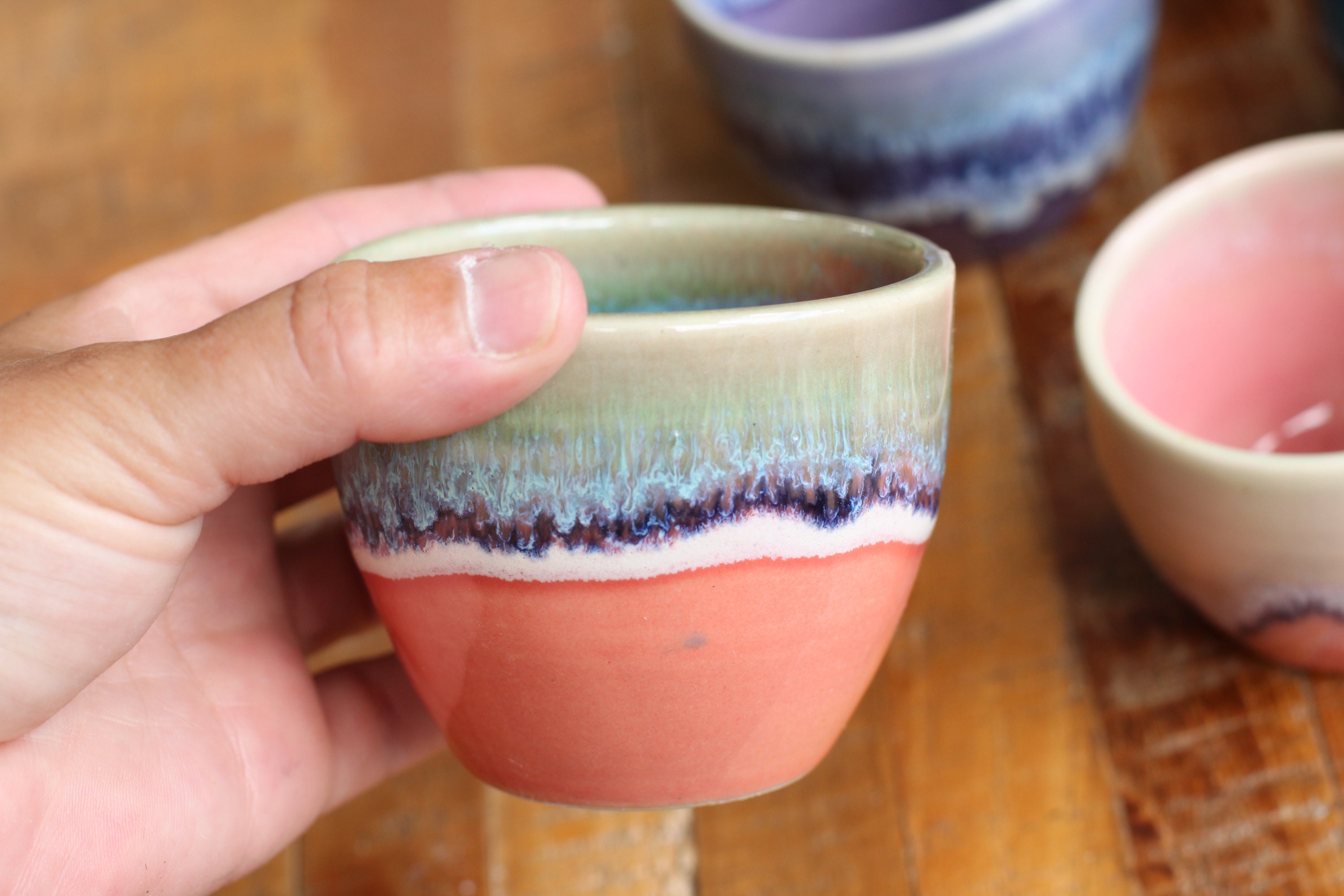 little handmade cup // small cup // ceramic glass // kids cup ...