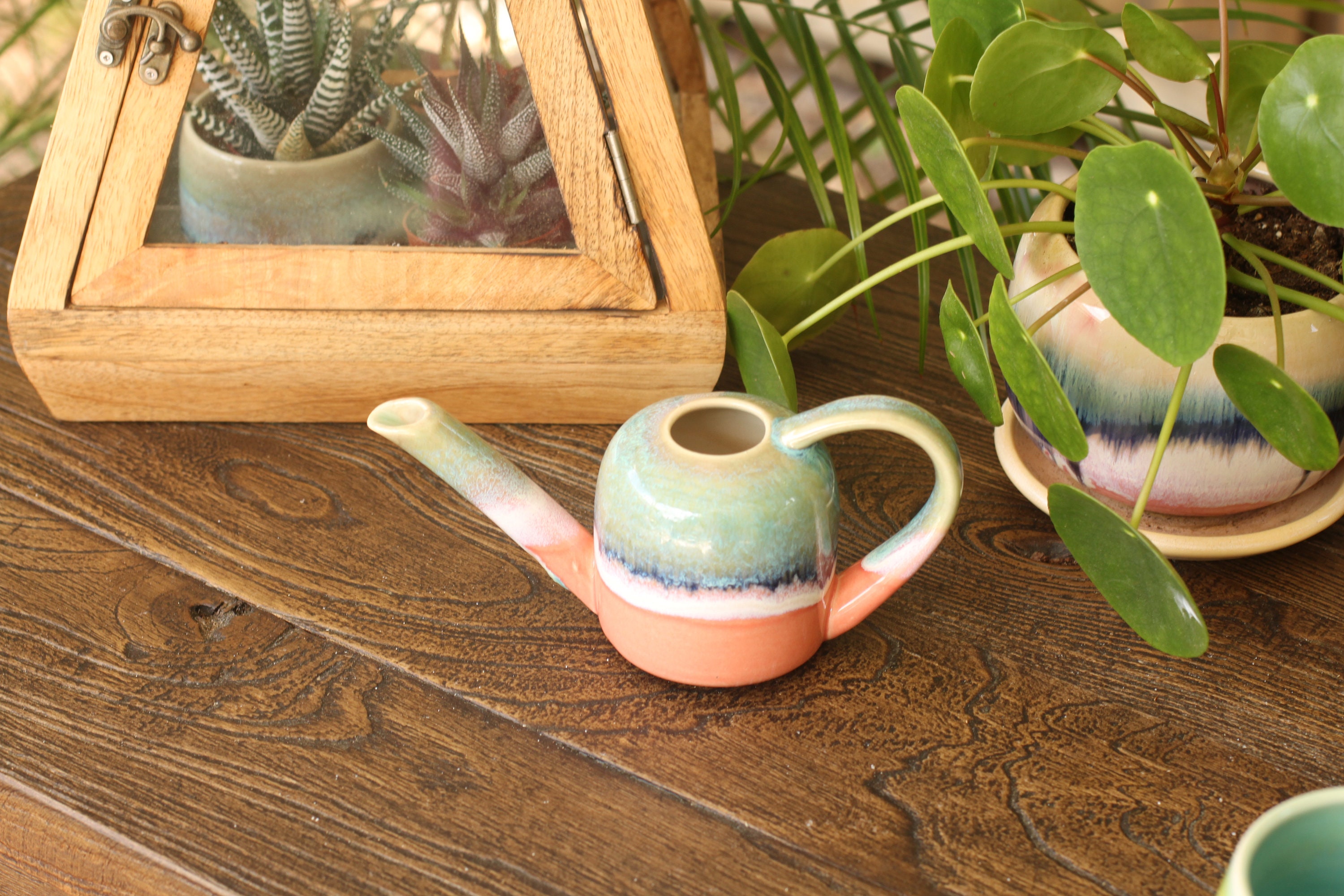 small ceramic watering can, choose your favorite // small water pitcher ...