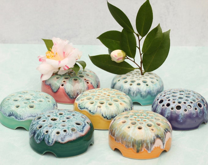 Floral Arrangement Grid 1Pc Round Ikebana Plastic Flower Base Holder ...