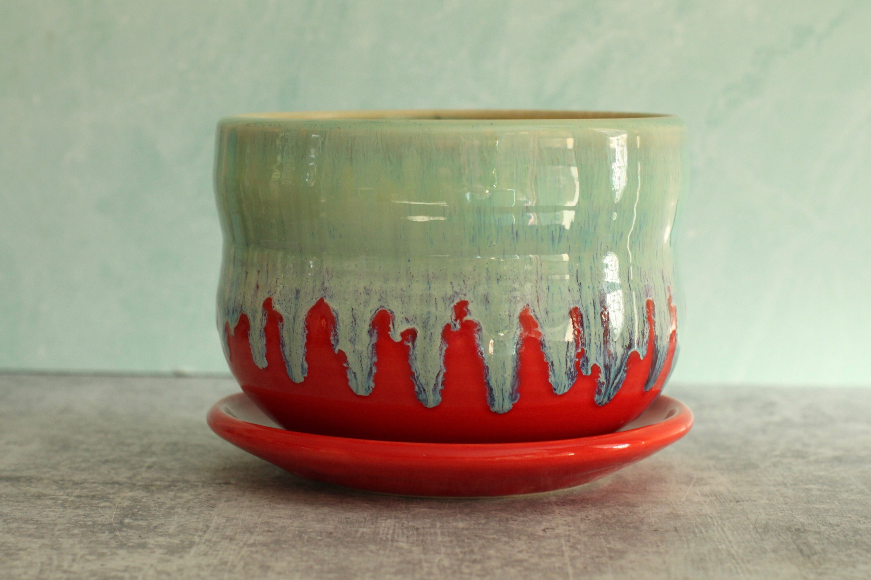 5-6 handmade ceramic planter Cherry #103// boho planter // succulent ...