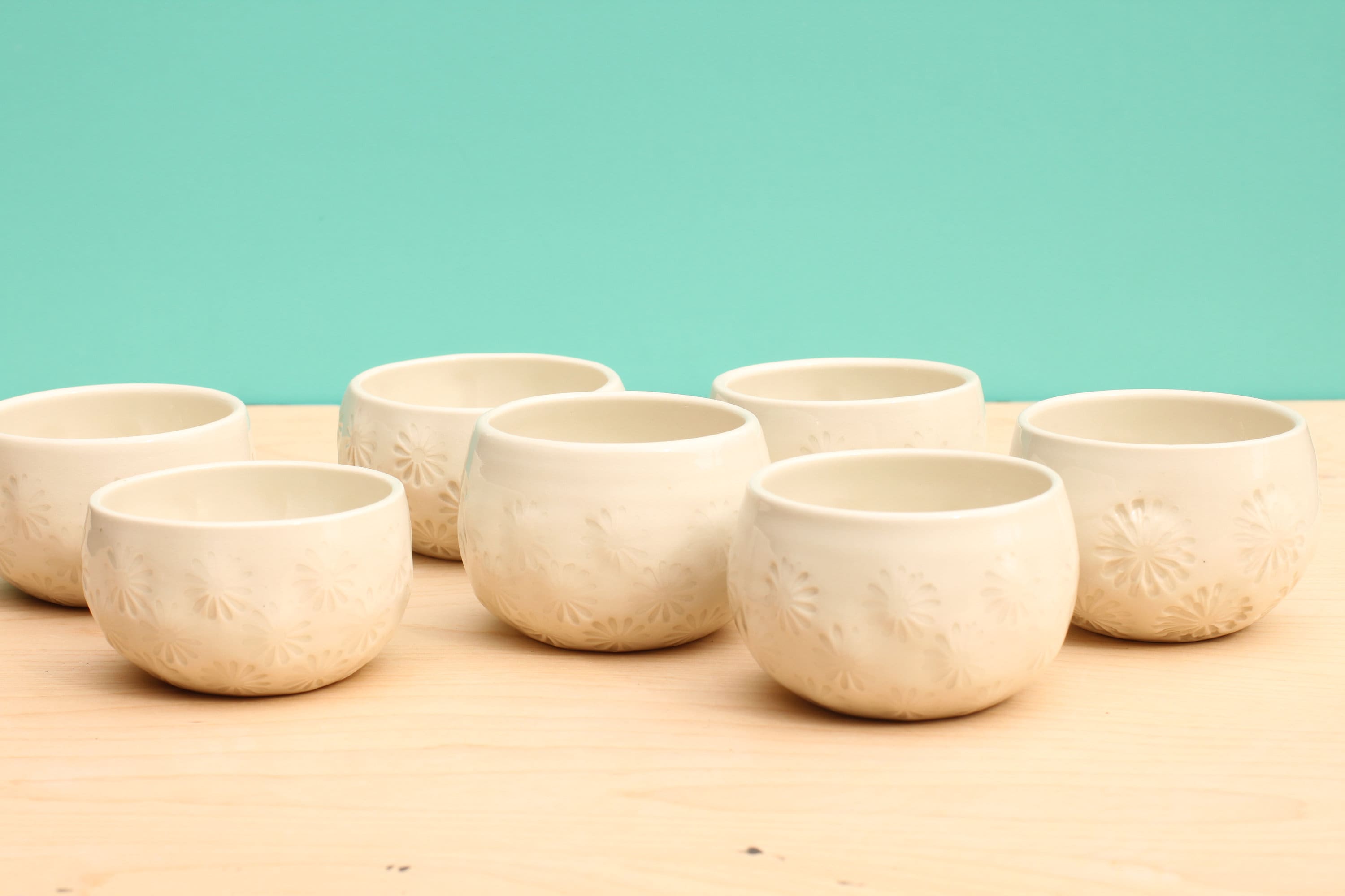 small white bowl // prep bowl // ceramic small bowl // flower bowl