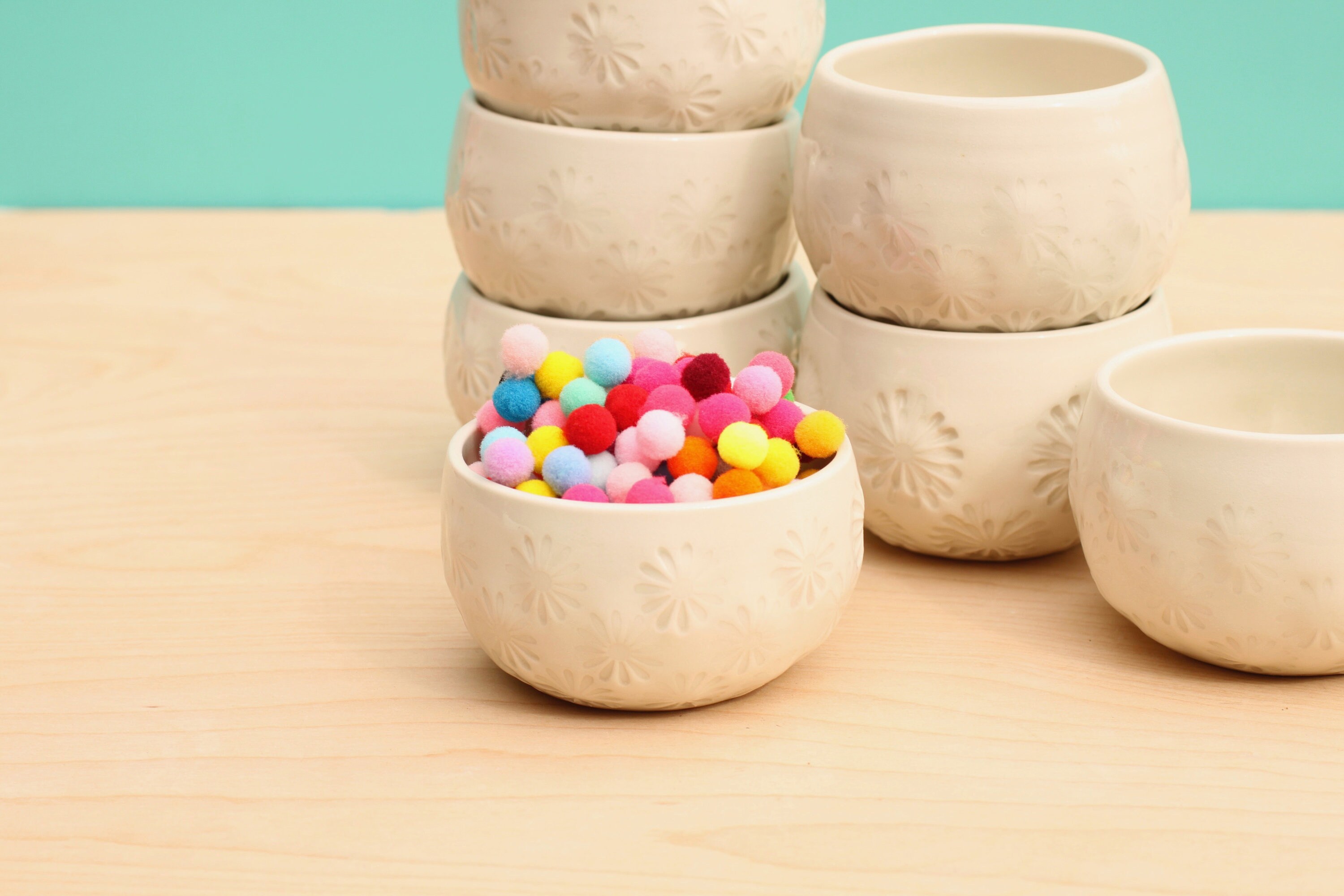 small white bowl // prep bowl // ceramic small bowl // flower bowl