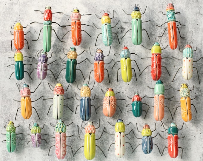 Garden Bug, Choose Your Color // Plant Bugs // Entomology // Ceramic ...