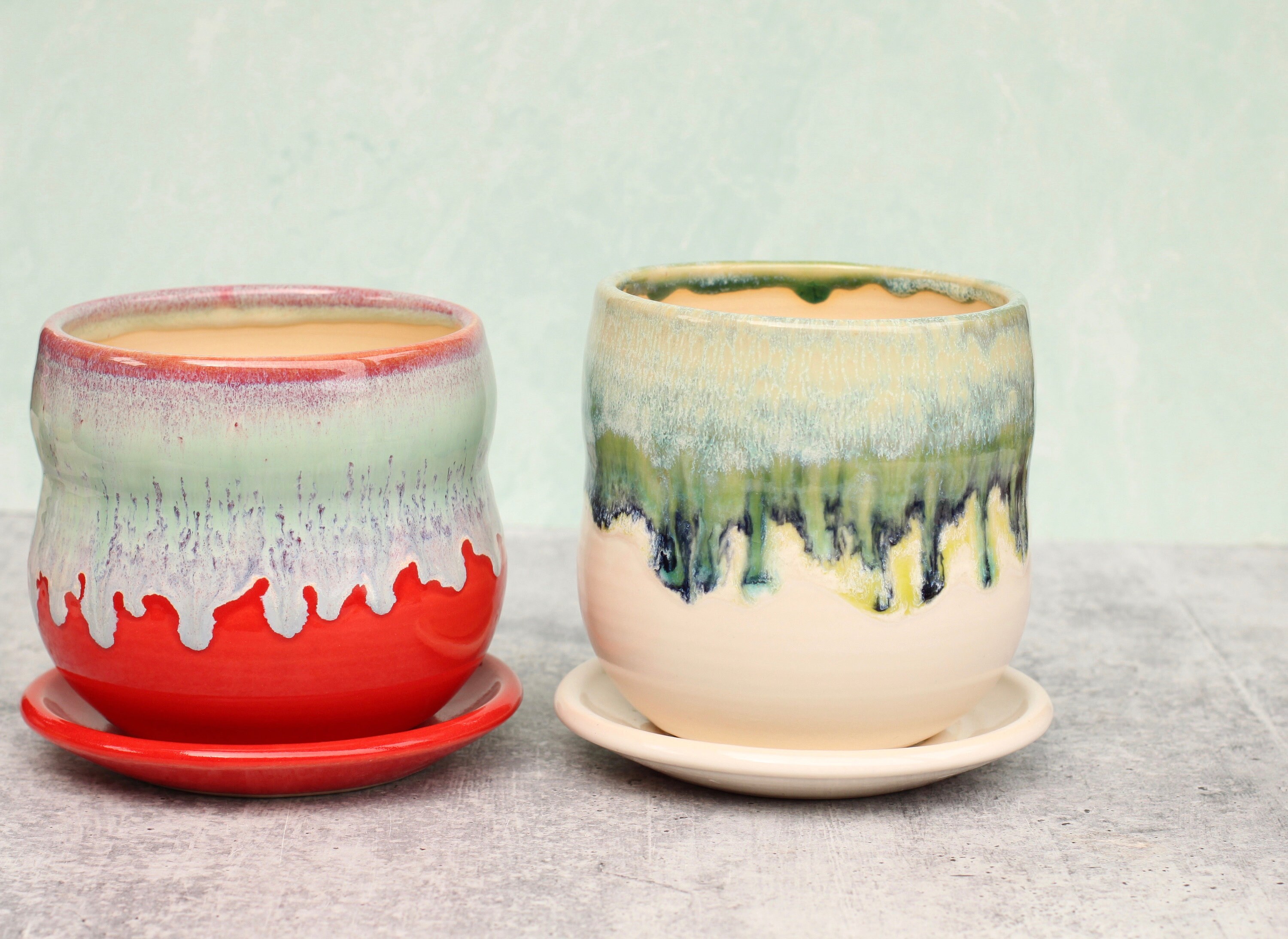4-5 ceramic planter// boho planter // succulent pot // ceramic pot ...