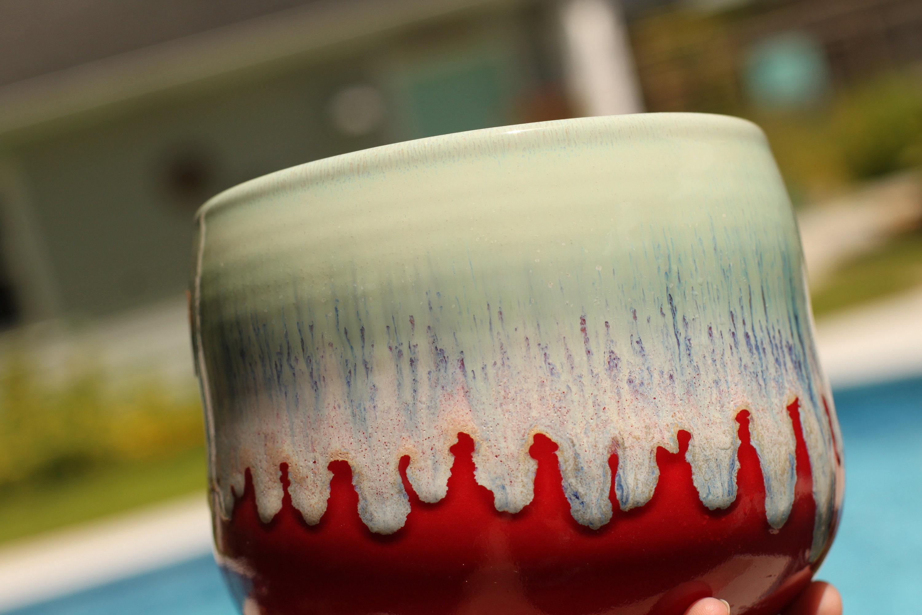 red planter pot #16// boho planter // succulent pot // ceramic pot ...