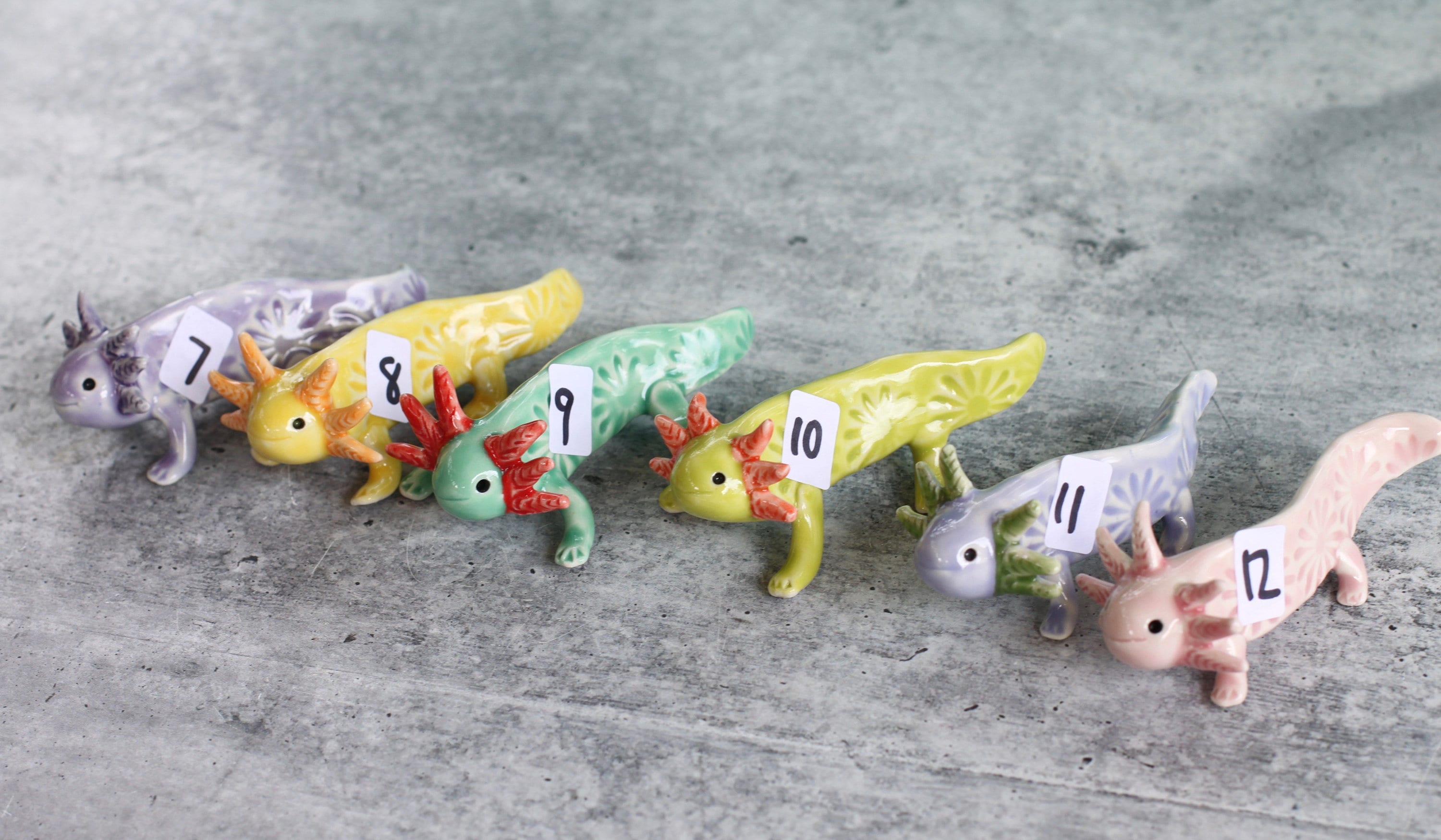 porcelain axolotl // animal figurine // whimsical axolotl // ceramic ...
