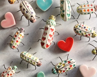 Garden Bug, Choose Your Color // Plant Bugs // Entomology // Ceramic ...