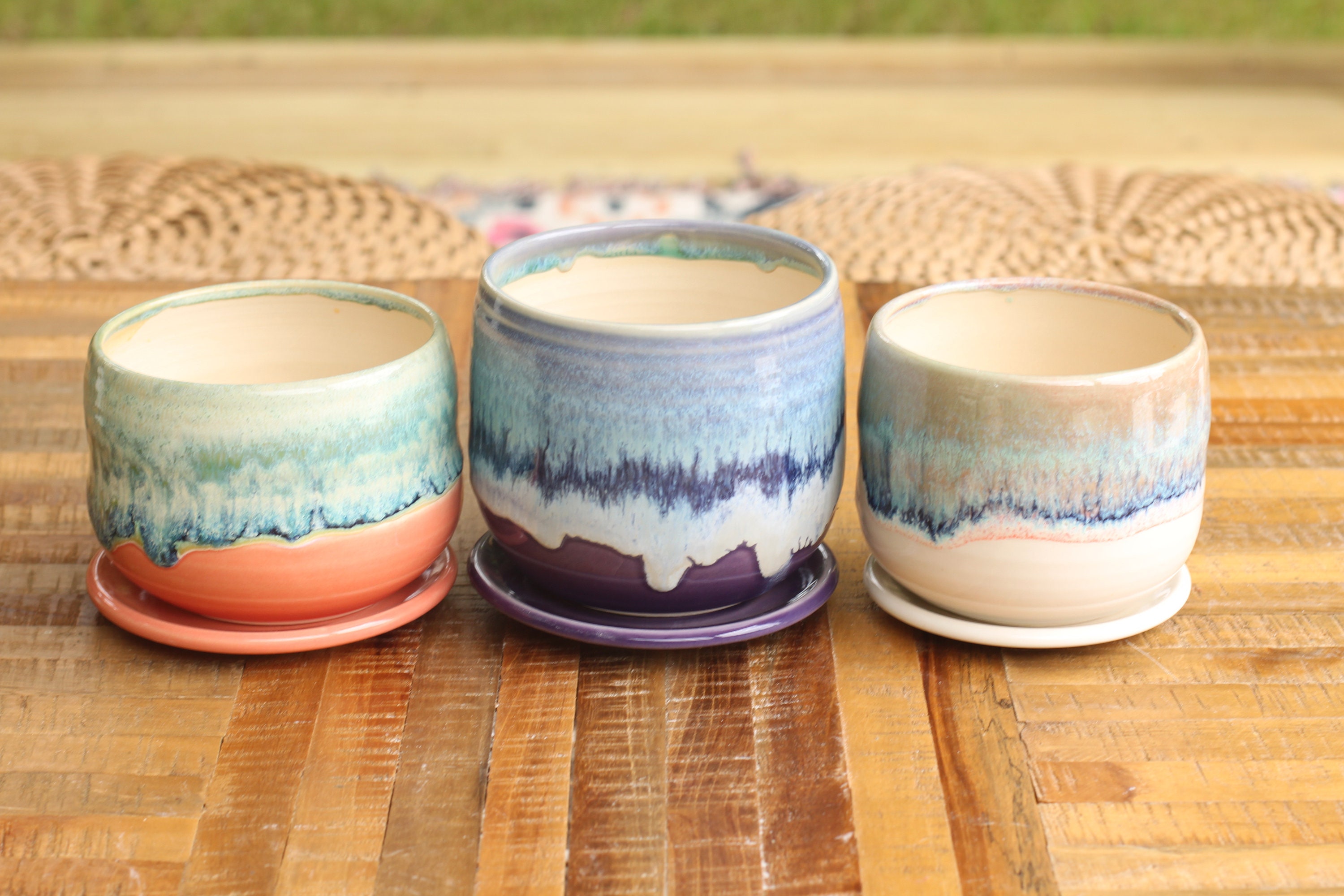 one colorful handmade planter, choose your favorite //boho planter ...