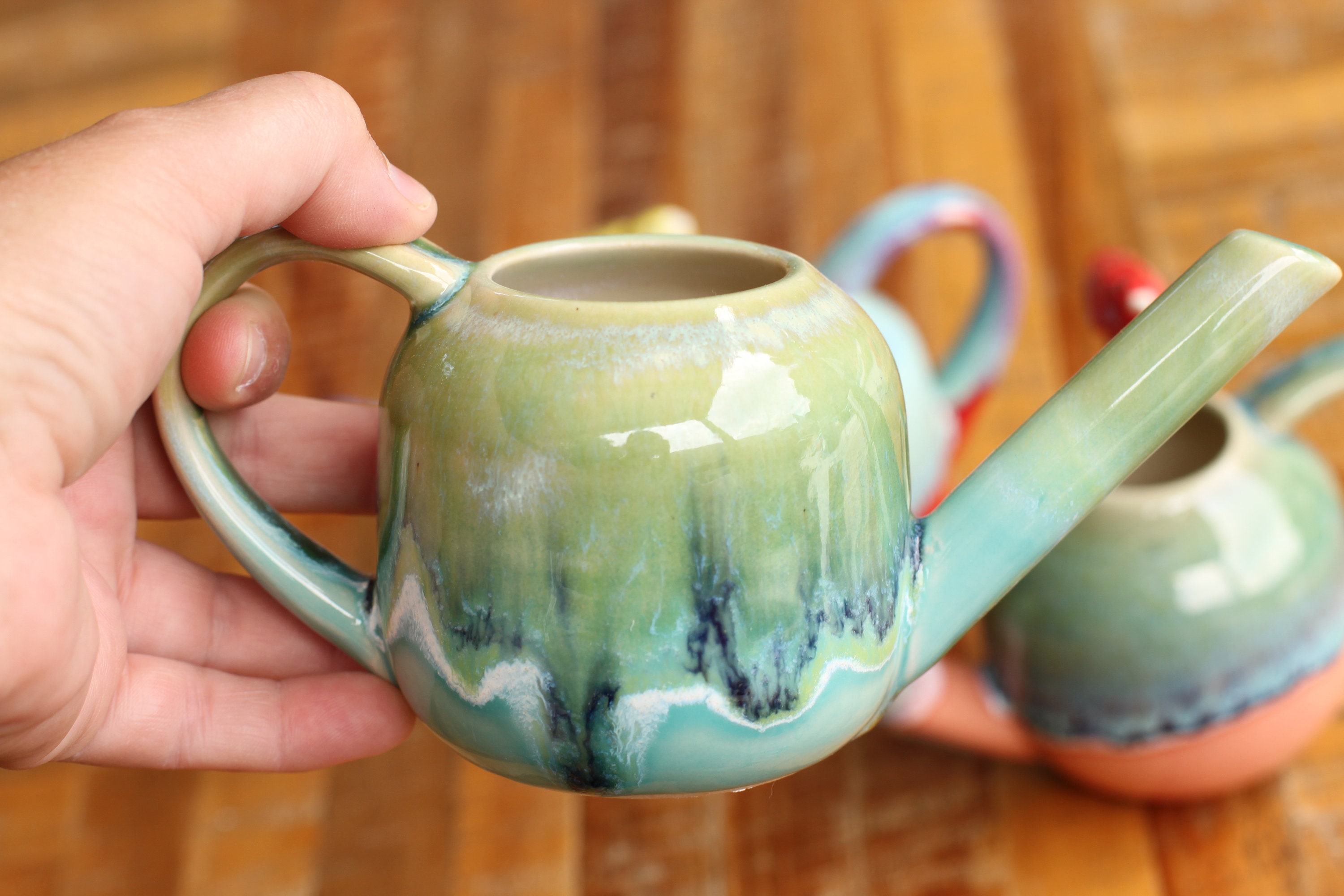 small ceramic watering can, choose your favorite // small water pitcher ...