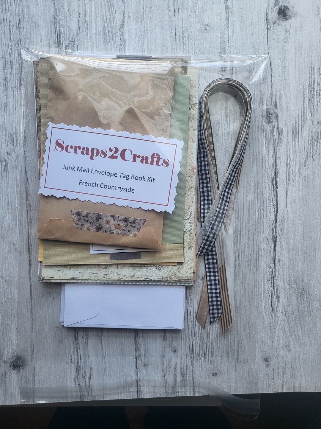 French Countryside Junk Mail Envelope Tag Journal Kit, French Paper ...