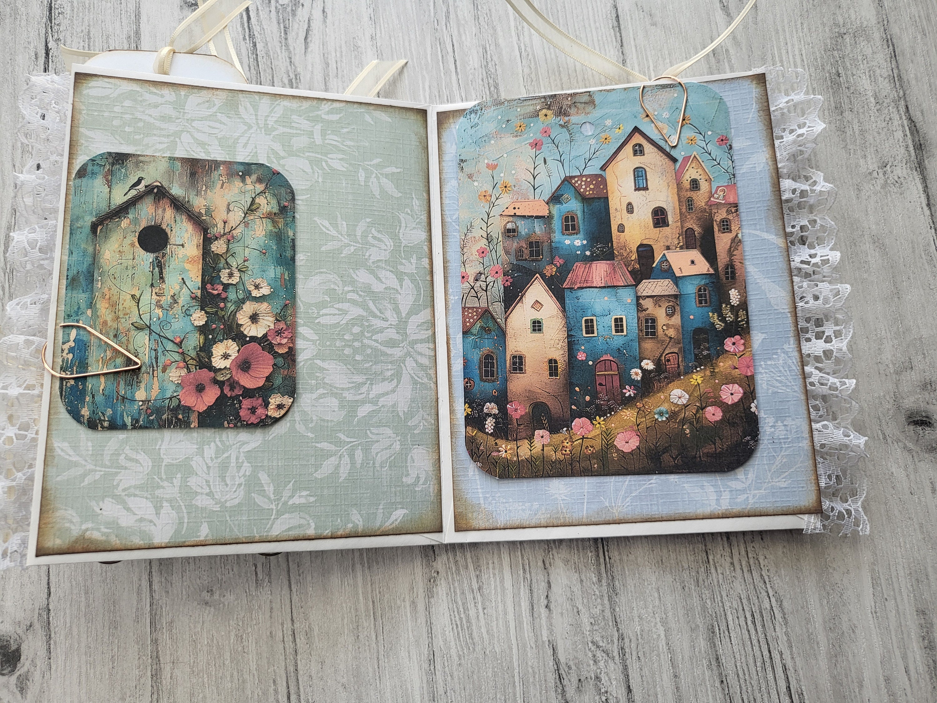 Butterfly Journal, Small Junk Journal, Writing Journal, Pocket and Tag ...