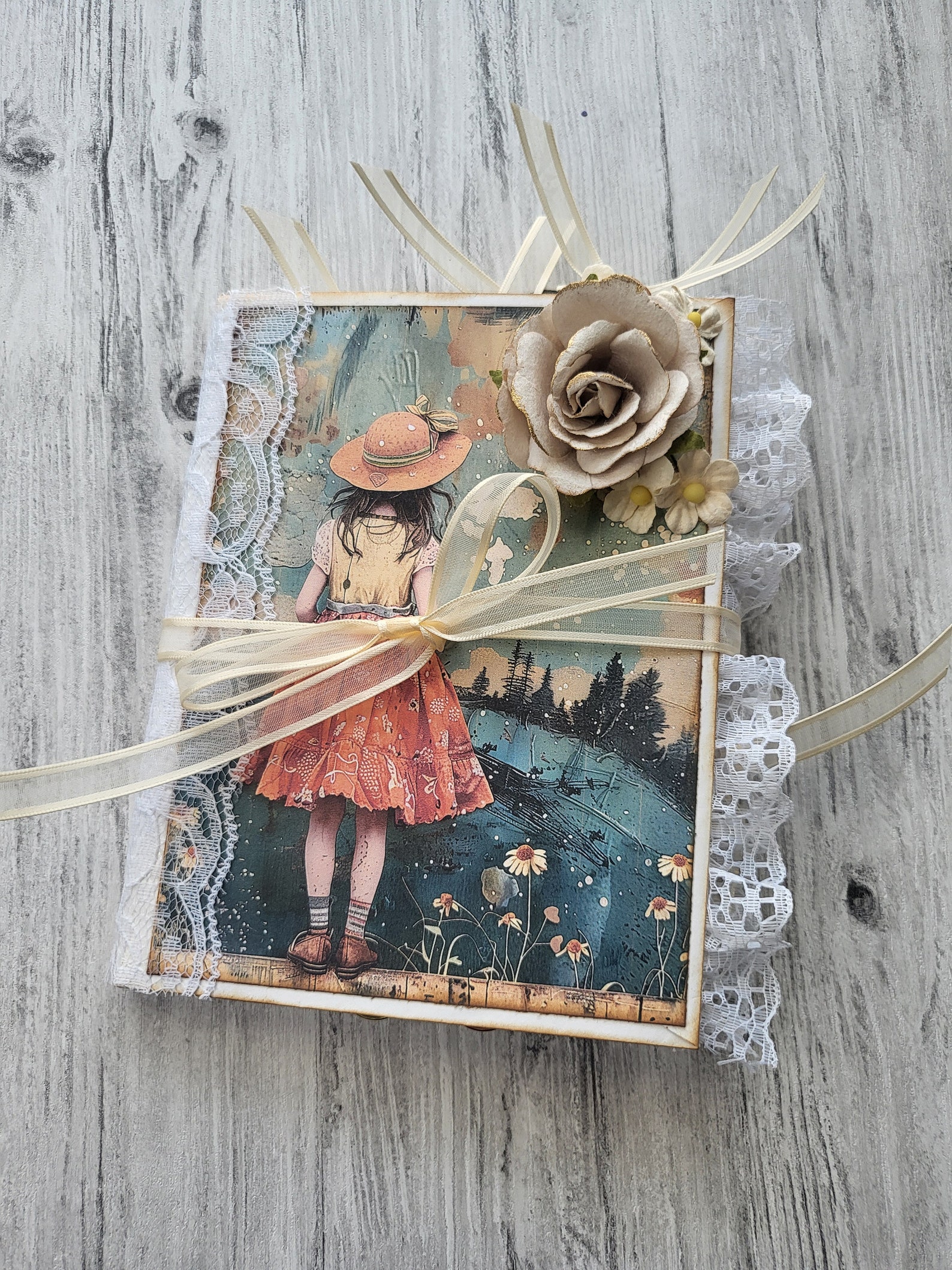 Butterfly Journal, Small Junk Journal, Writing Journal, Pocket and Tag ...