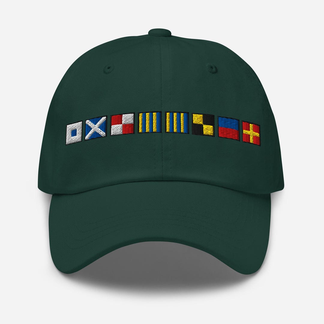 SMUGGLER Spelled Out With Embroidered Nautical Signal Flags Dad Hat - Etsy