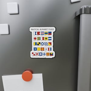Nautical Alphabet Flags Die-cut Refrigerator Magnets, Semaphore Flags ...